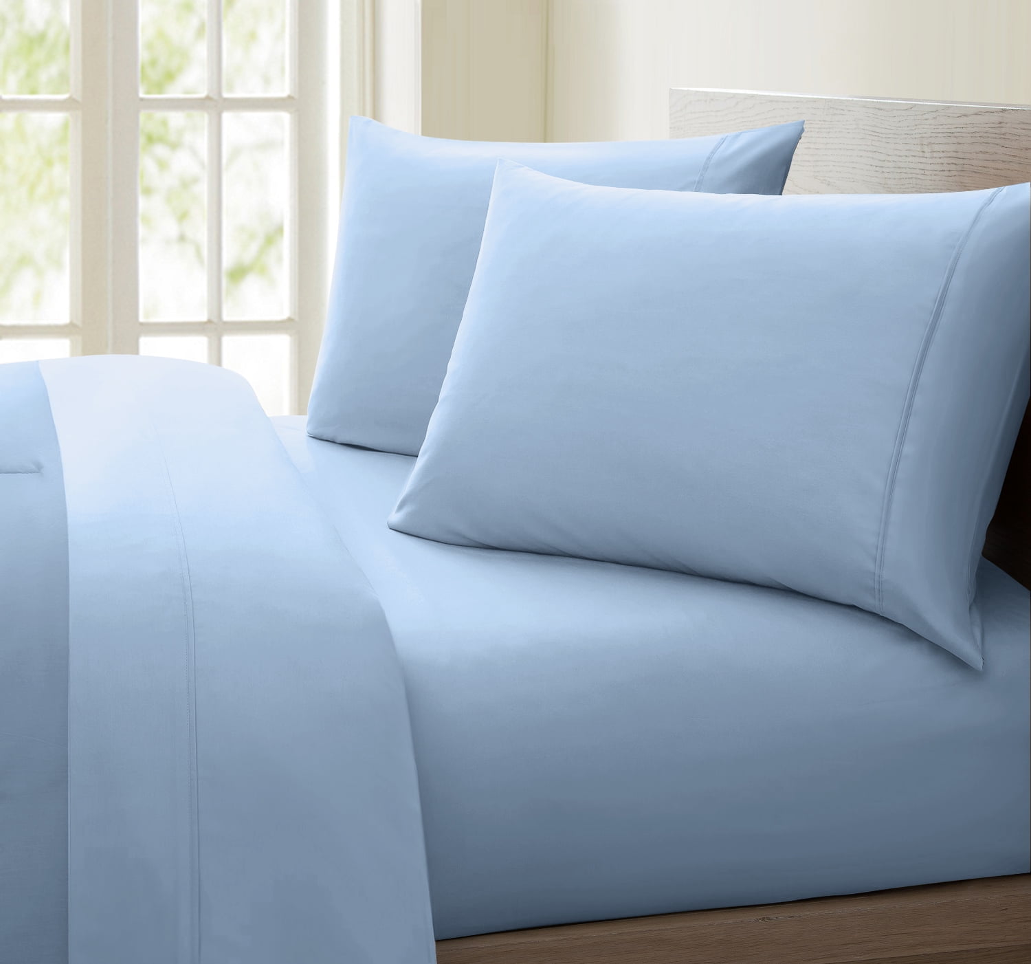 Luxury Collection 1000 Thread Count 100% Cotton Sheet Set, Double, Blue ...