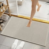 Luxurious Creamy Diatomite Bathroom Mat, Super Absorbent Non-Slip ...