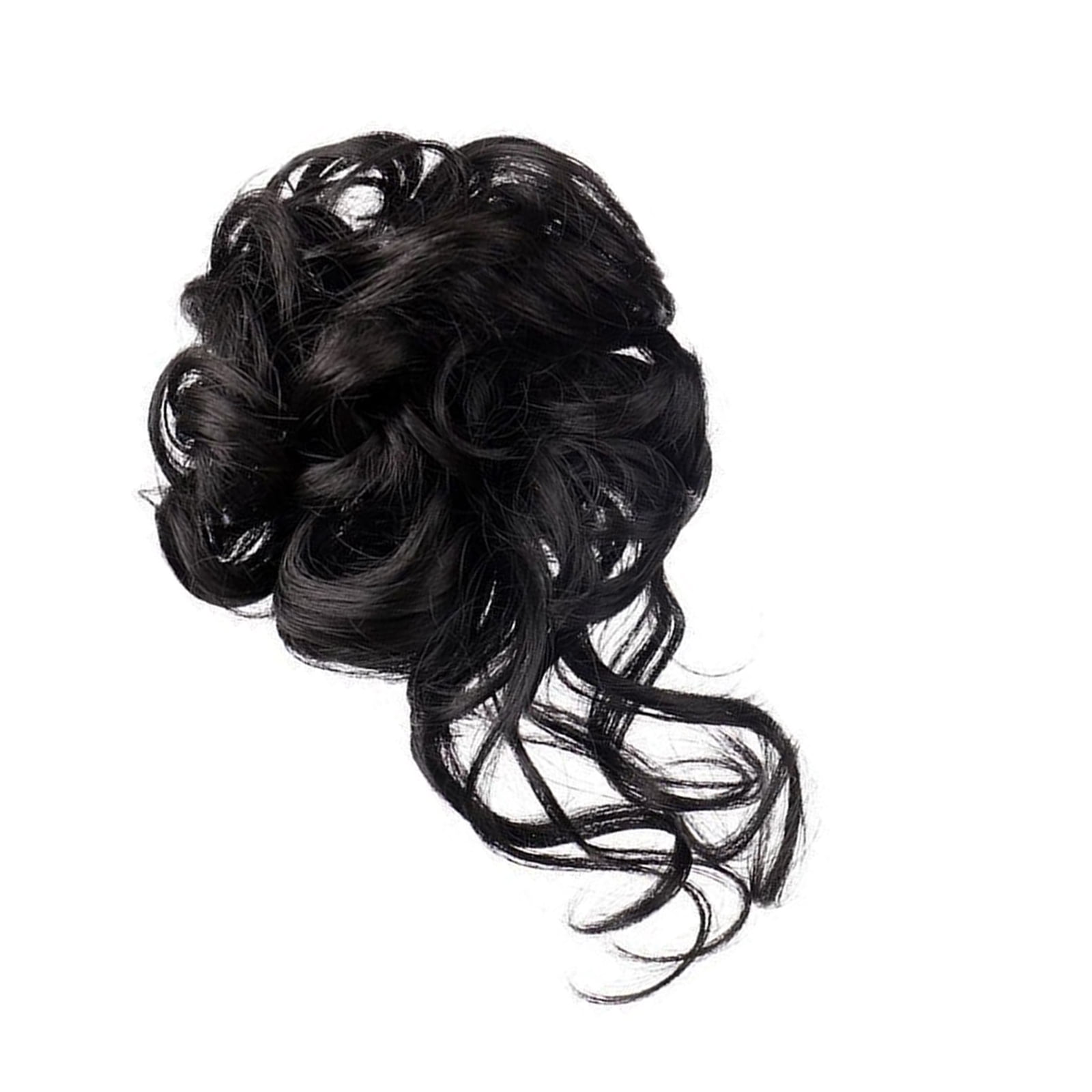 Luxurious Curly Hair Bun Clip In Attachment Claw Grip For Weddings Work ...
