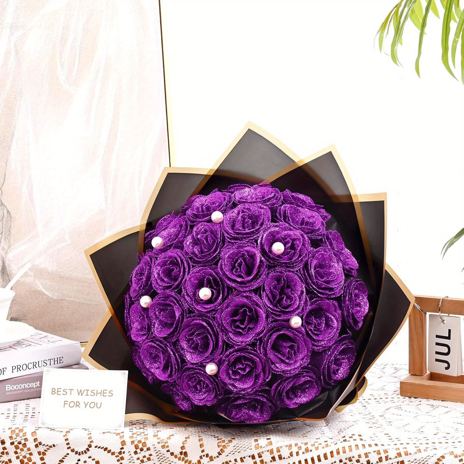 [Luxurious Eternal Rose] 24/36pcs Luxurious Eternal Rose Bouquet with ...