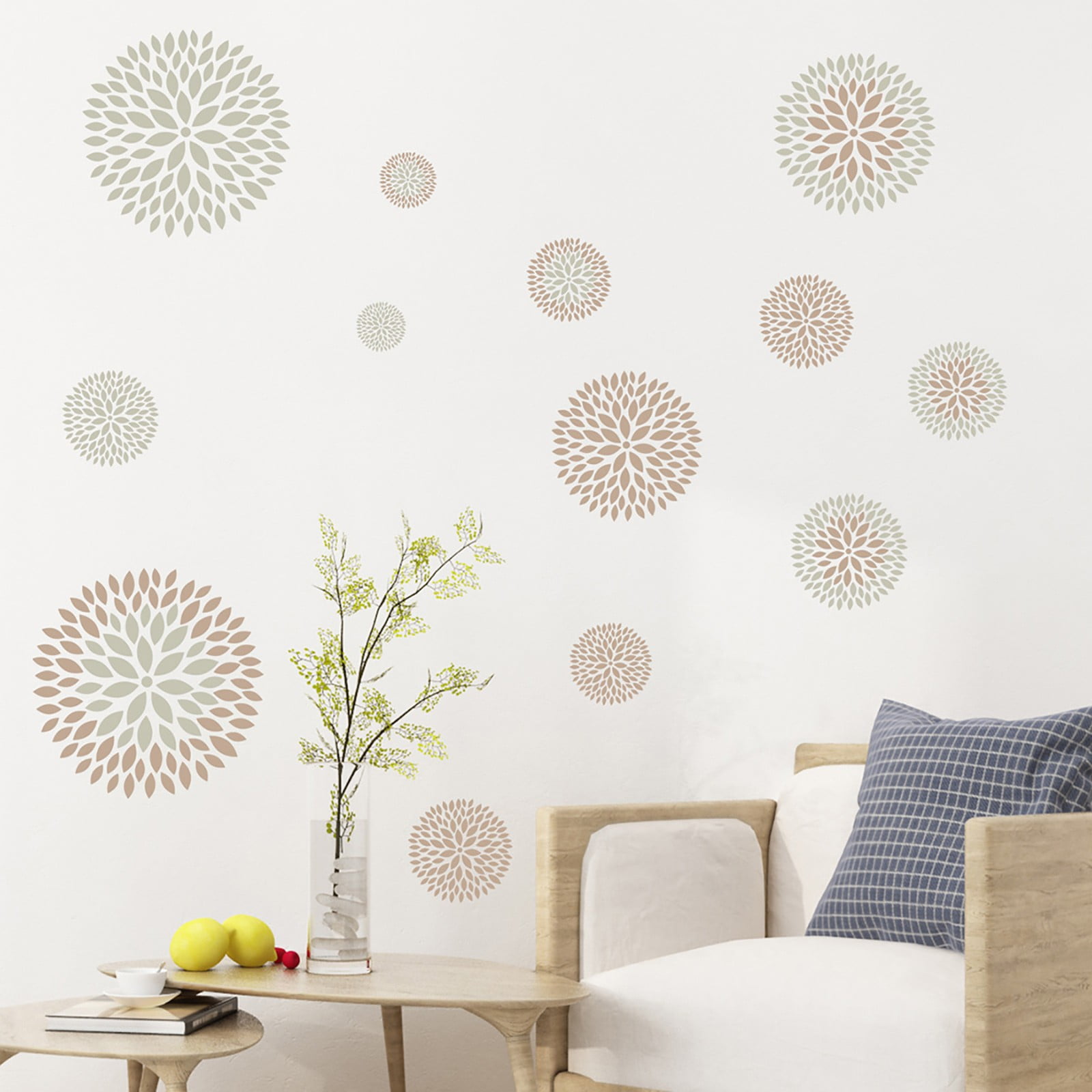 Luxurious Fantasy Wall Stickers Hydrangea Wall Stickers - Walmart.com