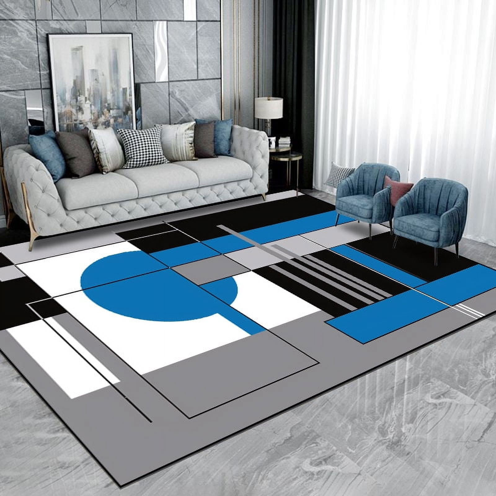 Luxurious Geometric Patterns rative Rug for Living Room Modern ration ...