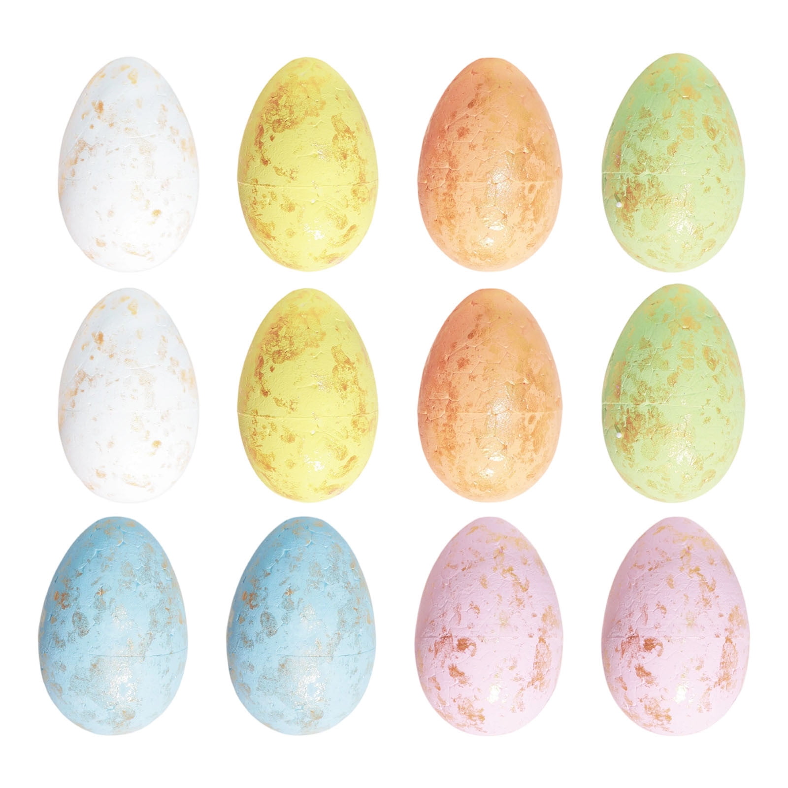 Luxurious Glass Easter Egg, Hand-Blown Gold Foil Ornament for Spring ...