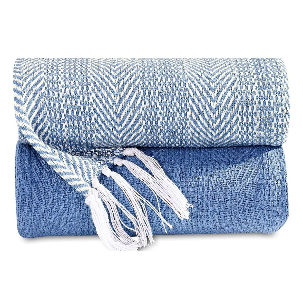 Luxurious Lightweight Hand Woven Cotton Throw Blankets 50x60 Inch ...