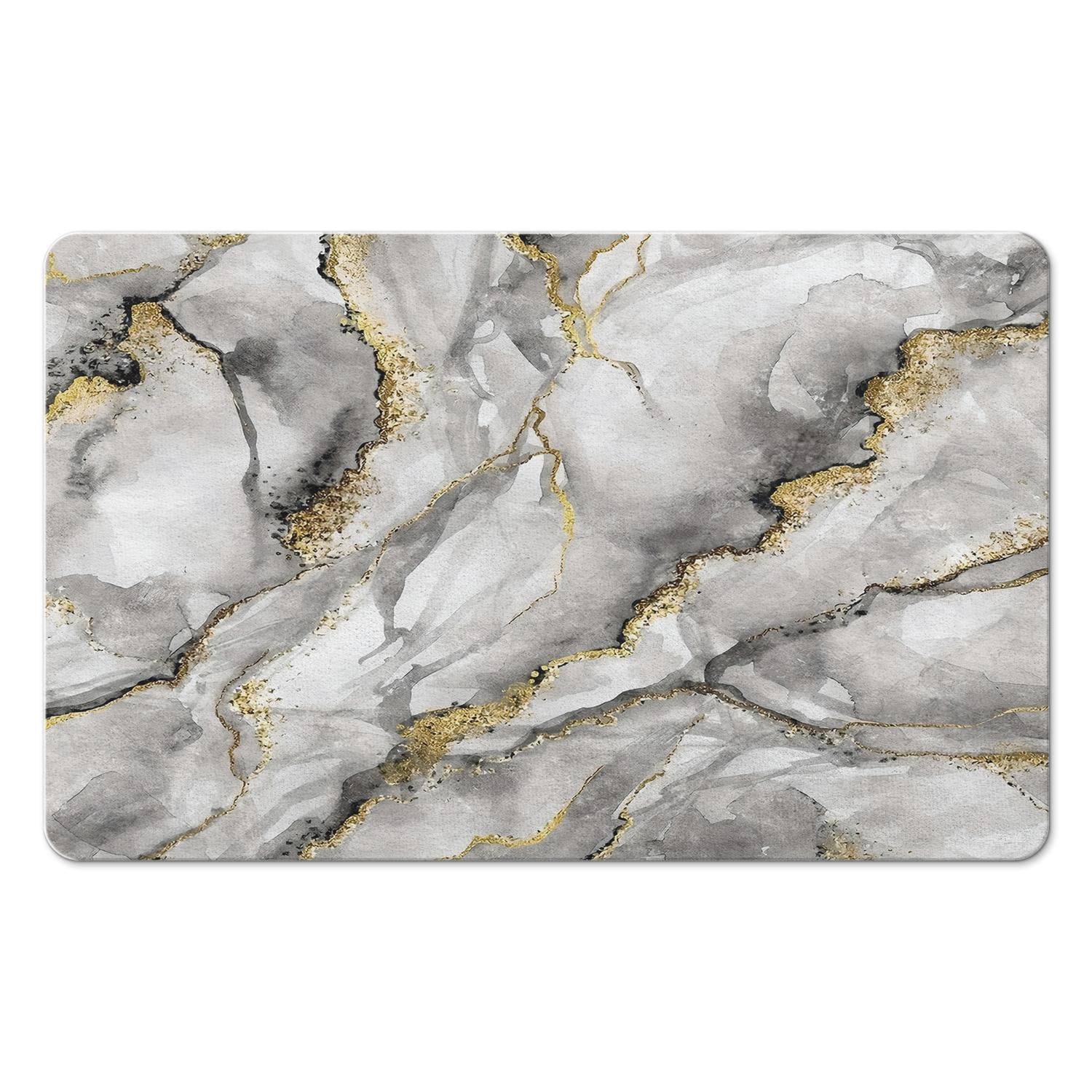 Luxurious Home Bath Marble Mat - Absorbent, Non-Slip Stone Mat, Fast ...