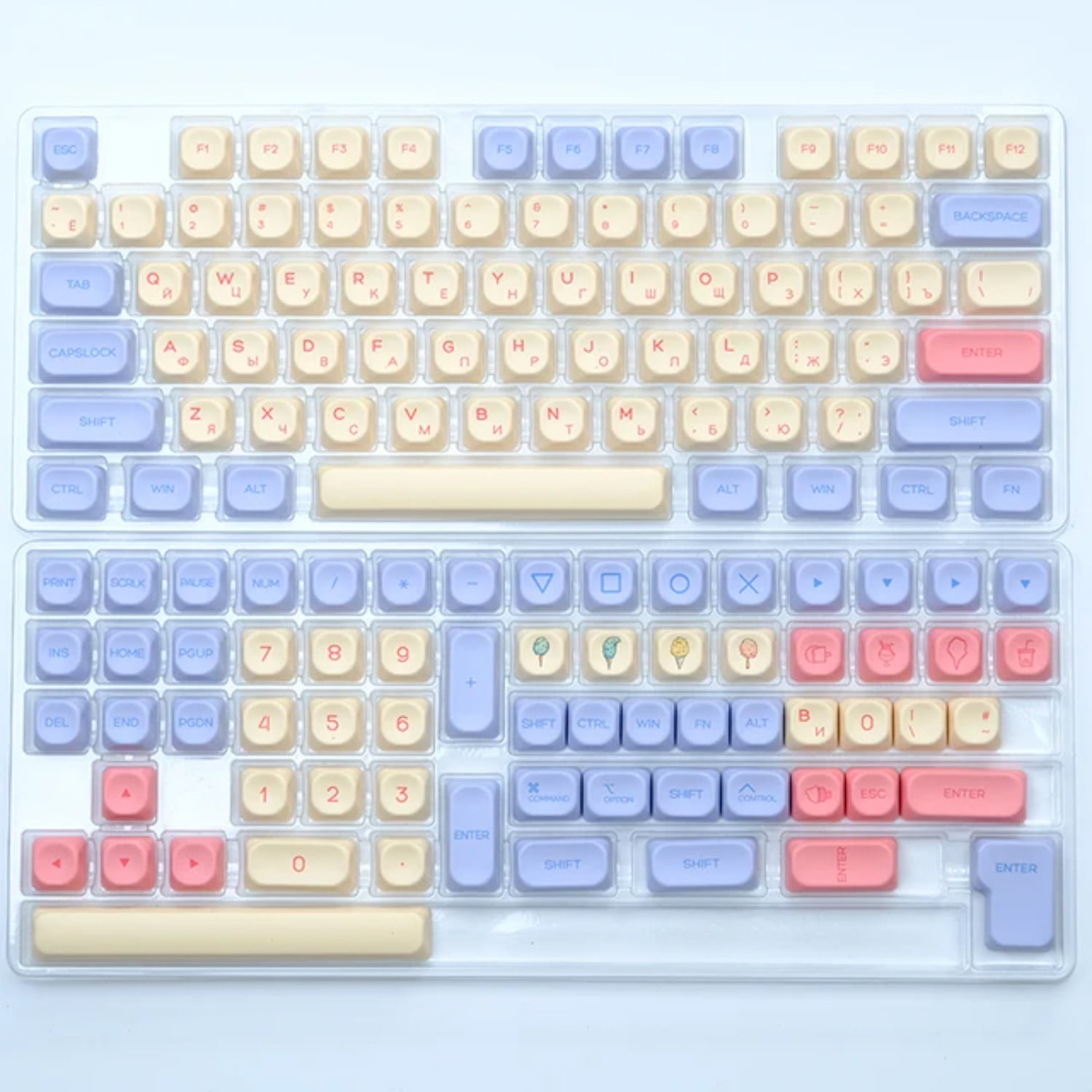 ”Exquisite and Radiant Glimmer MOA KOA Profile PBT Keycaps Set ...