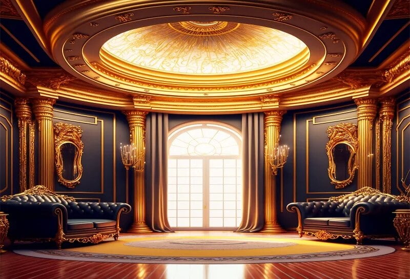 Luxurious Living Room Backdrop Modern House Interior Meeting Office ...