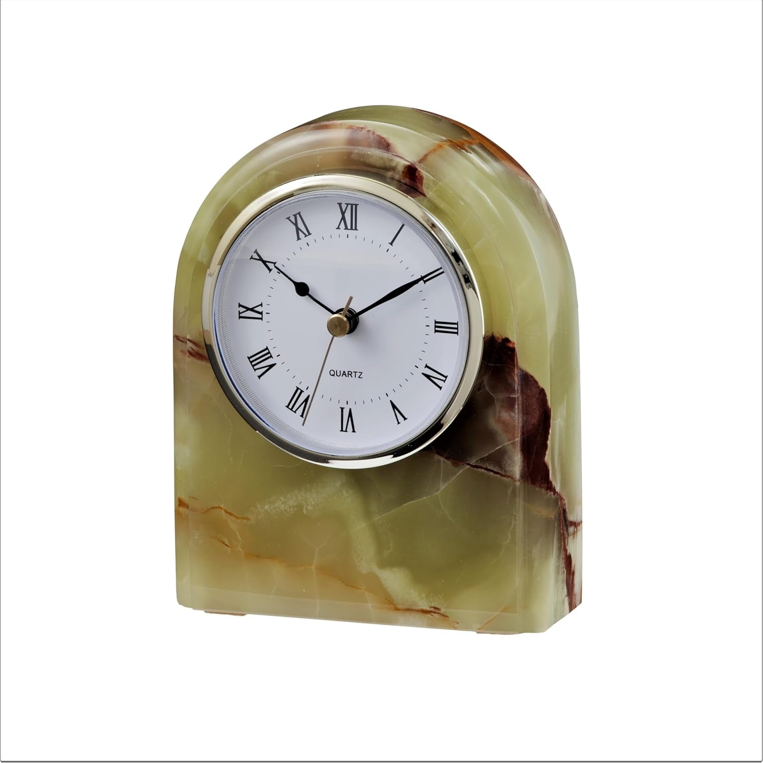 Luxurious Marble Desk Clock – Hand Carved, Polished Modern Table Clock ...