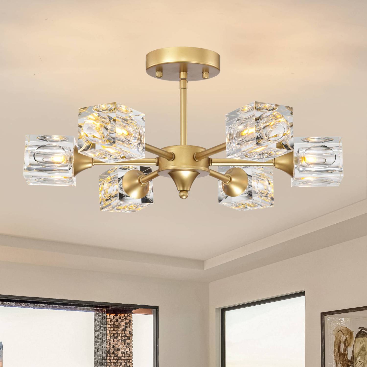 Luxurious Modern Crystal Ceiling Light with 6 Lights (G9 Bulb) for ...