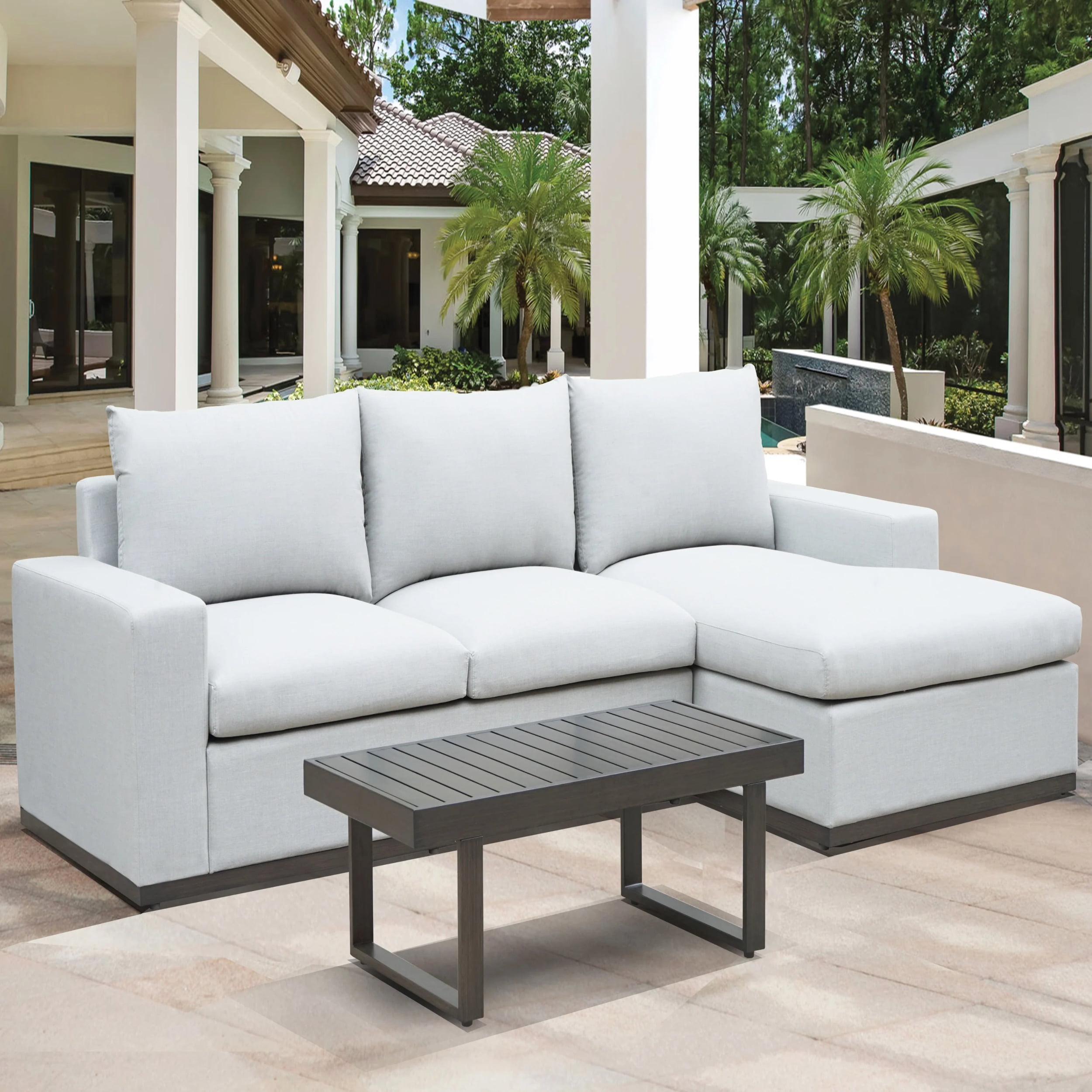 Luxurious Outdoor Chofa/Sofa Chaise - Generously Scaled, Stain and Fade ...