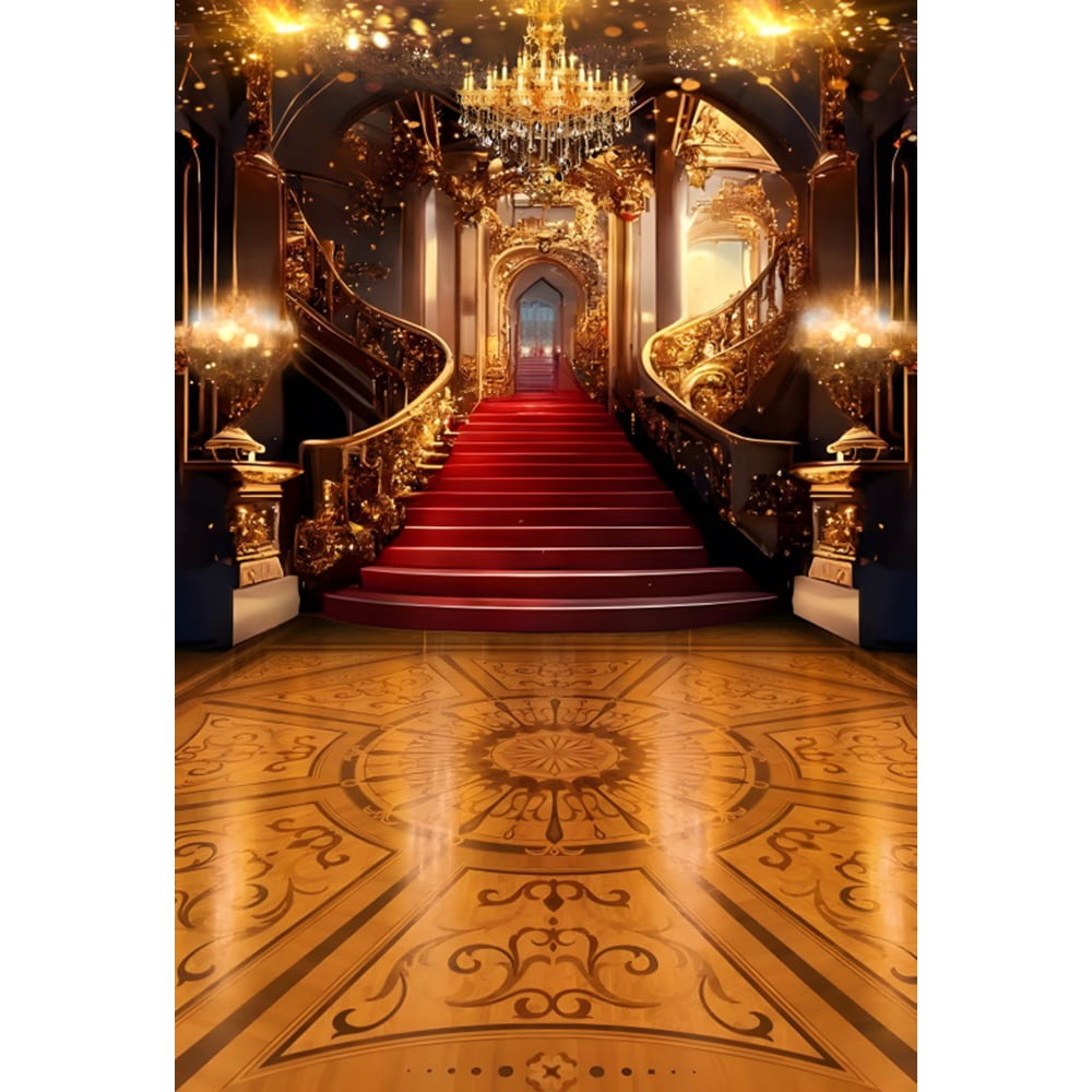 Luxurious Photography Background Red Carpet Stairs Chandelier Opera ...