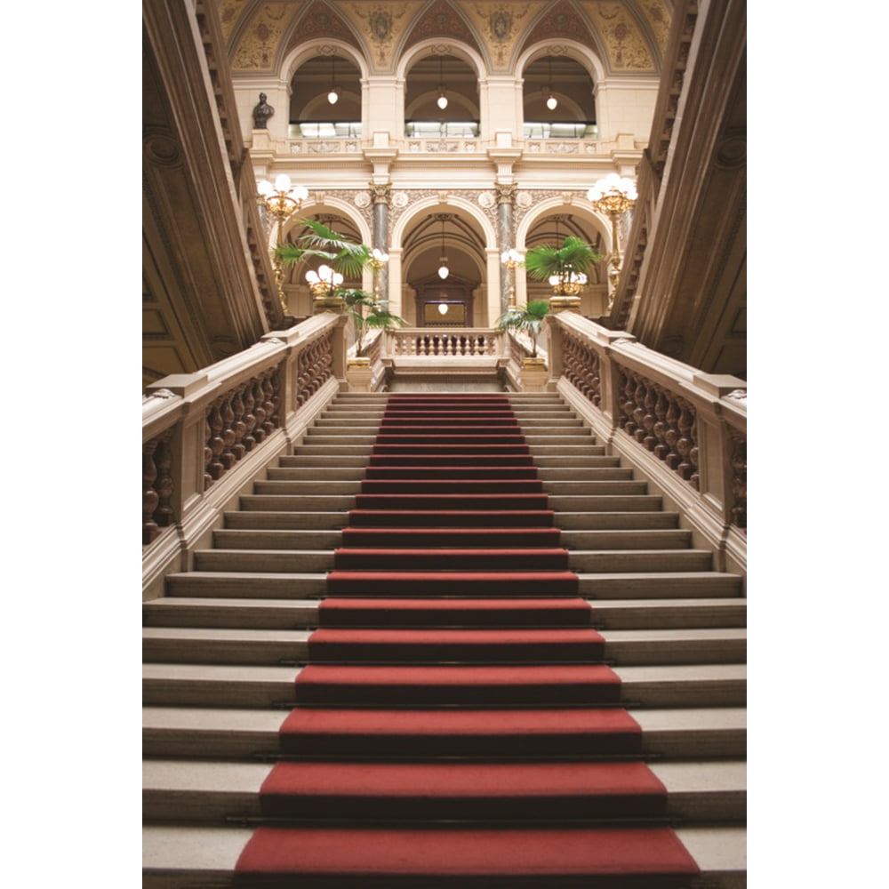 Luxurious Photography Background Red Carpet Stairs Chandelier Opera ...