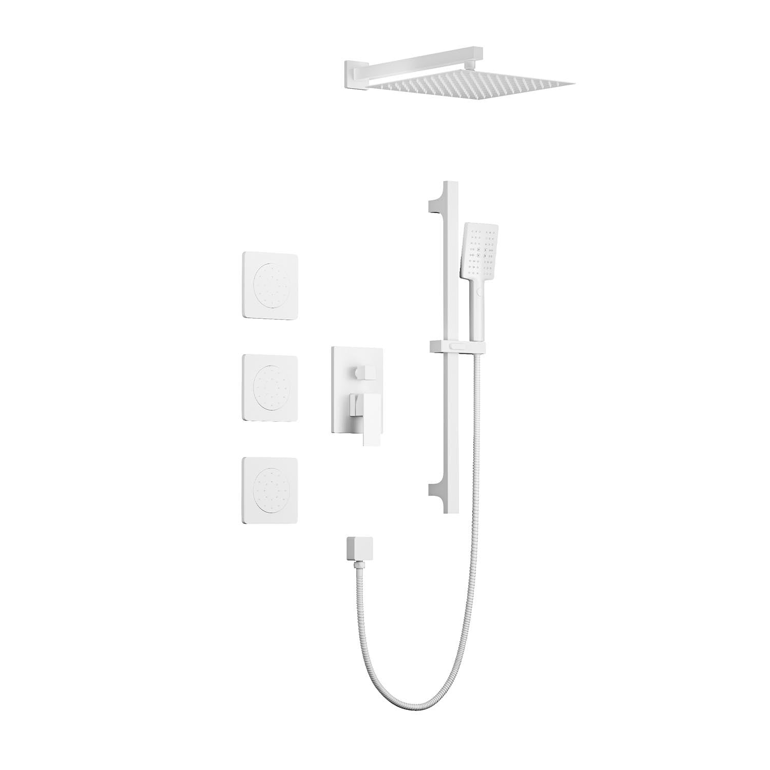 Luxurious Shower System Complete with Adjustable Shower Head Handheld ...