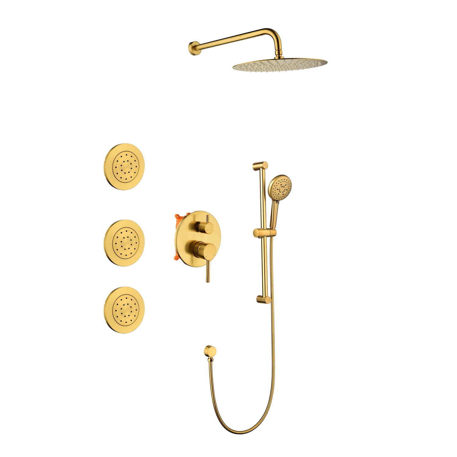 Luxurious Shower System with Sleek Head Convenient Hand Shower ...