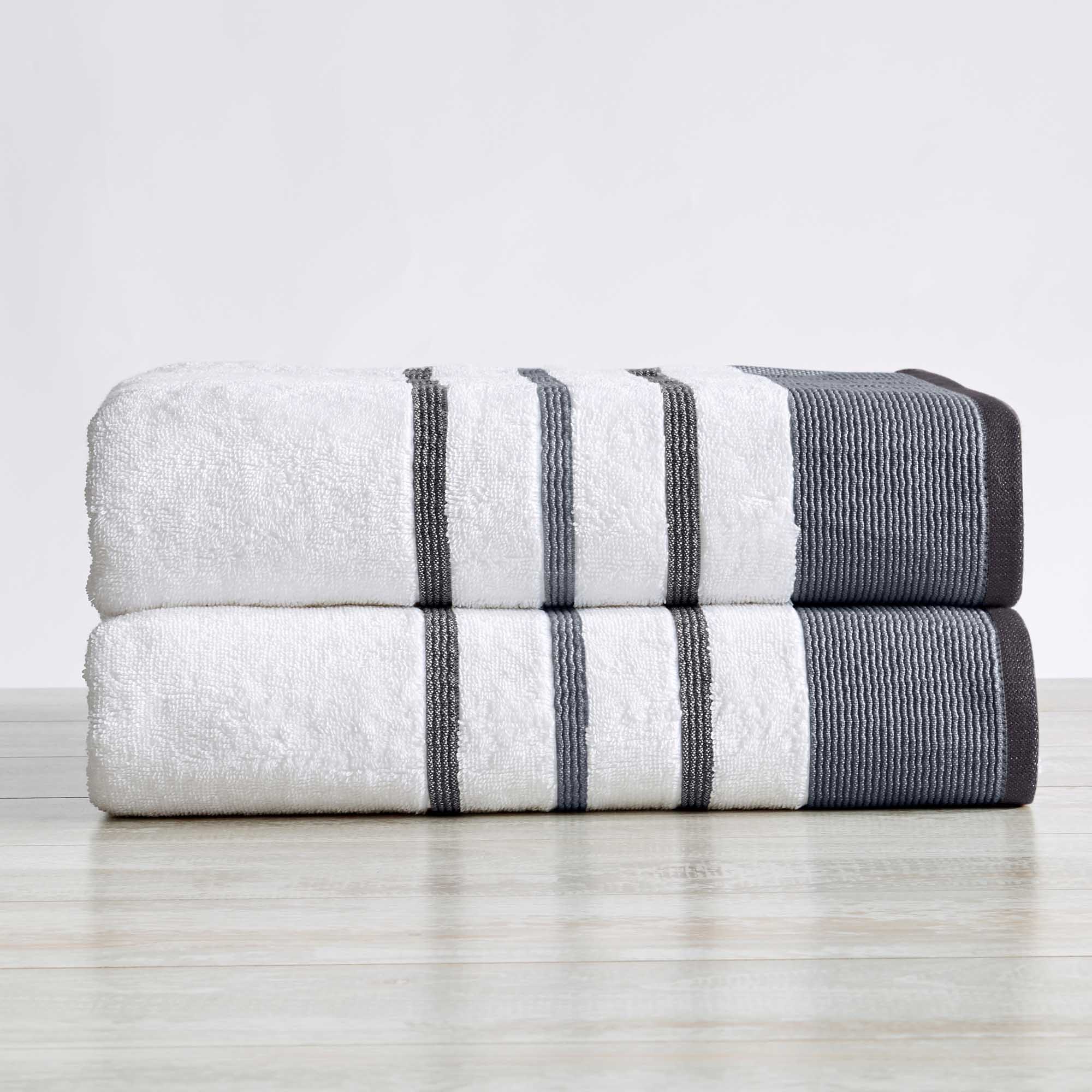 Luxurious Soft Cotton Decorative 2 Pack Bath Sheet Set, Morrocan Blue ...