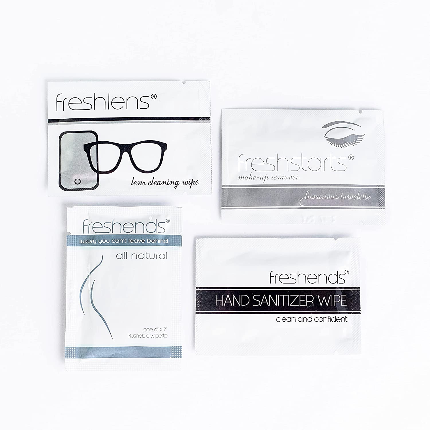 Luxurious Towlette Variety Bundle: (25) Freshends, (25) Freshstarts ...