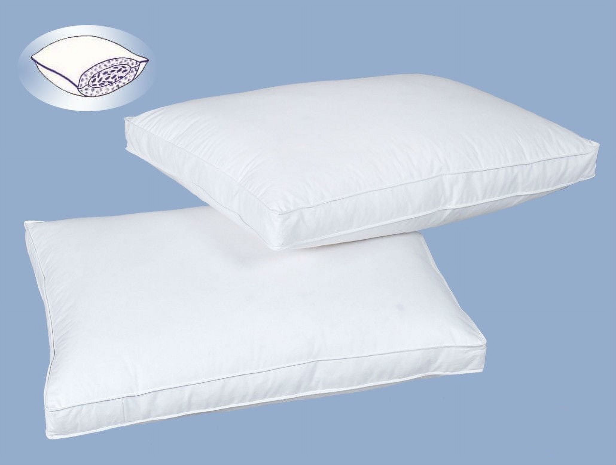 Luxurious White Duck Down Around Bed Pillow, Standard Size (20" x 26 ...