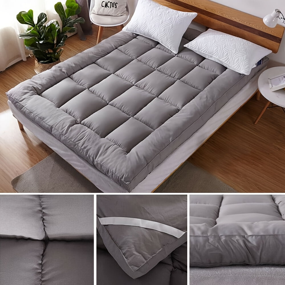 Luxury 1000GSM Mattress Topper Extra Thick Mattress Pad Supersoft Heavy ...