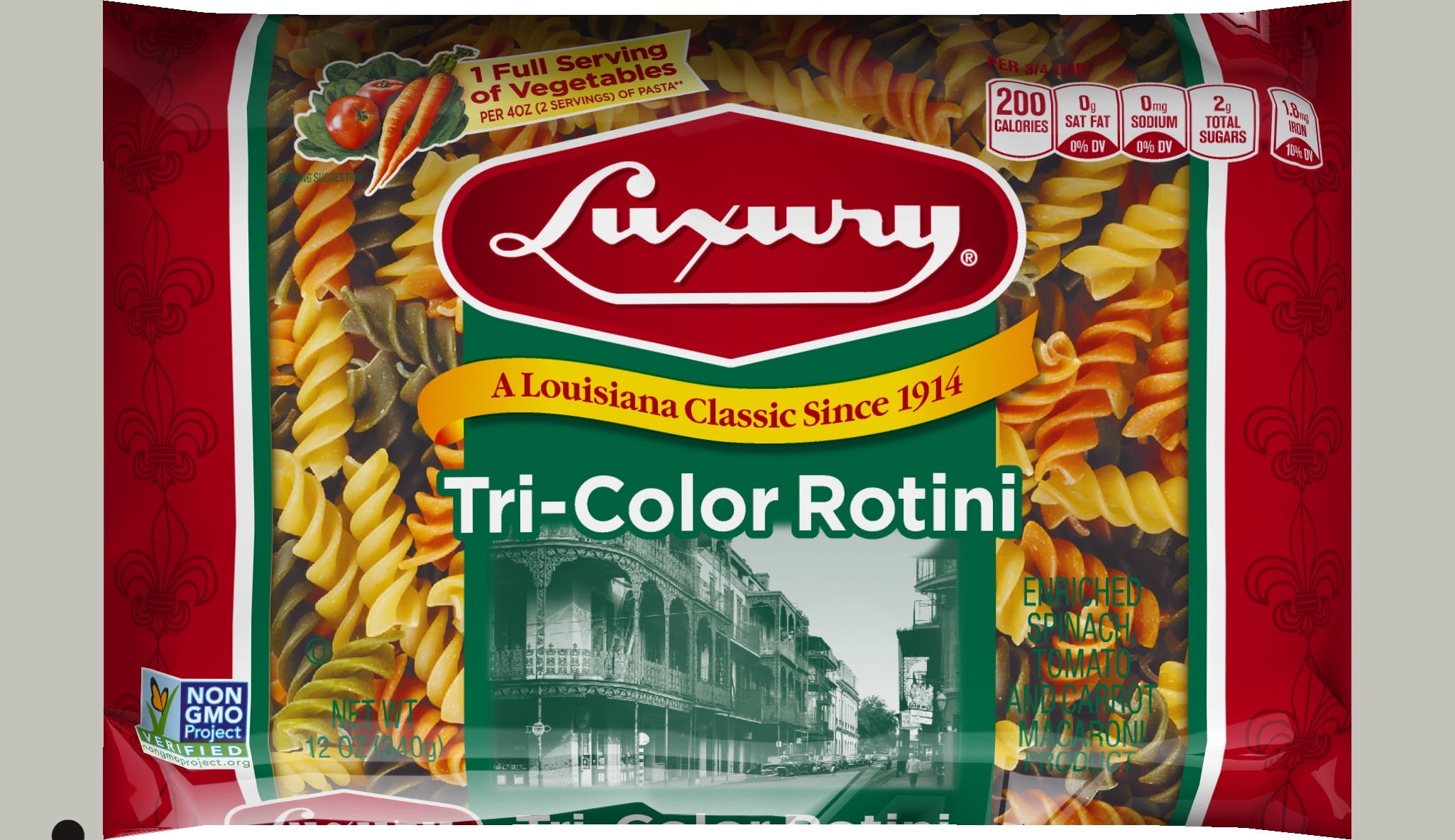 Luxury Tri-Colored Rotini Pasta, 12-Pack (12 oz Each) – Vibrant Spiral ...