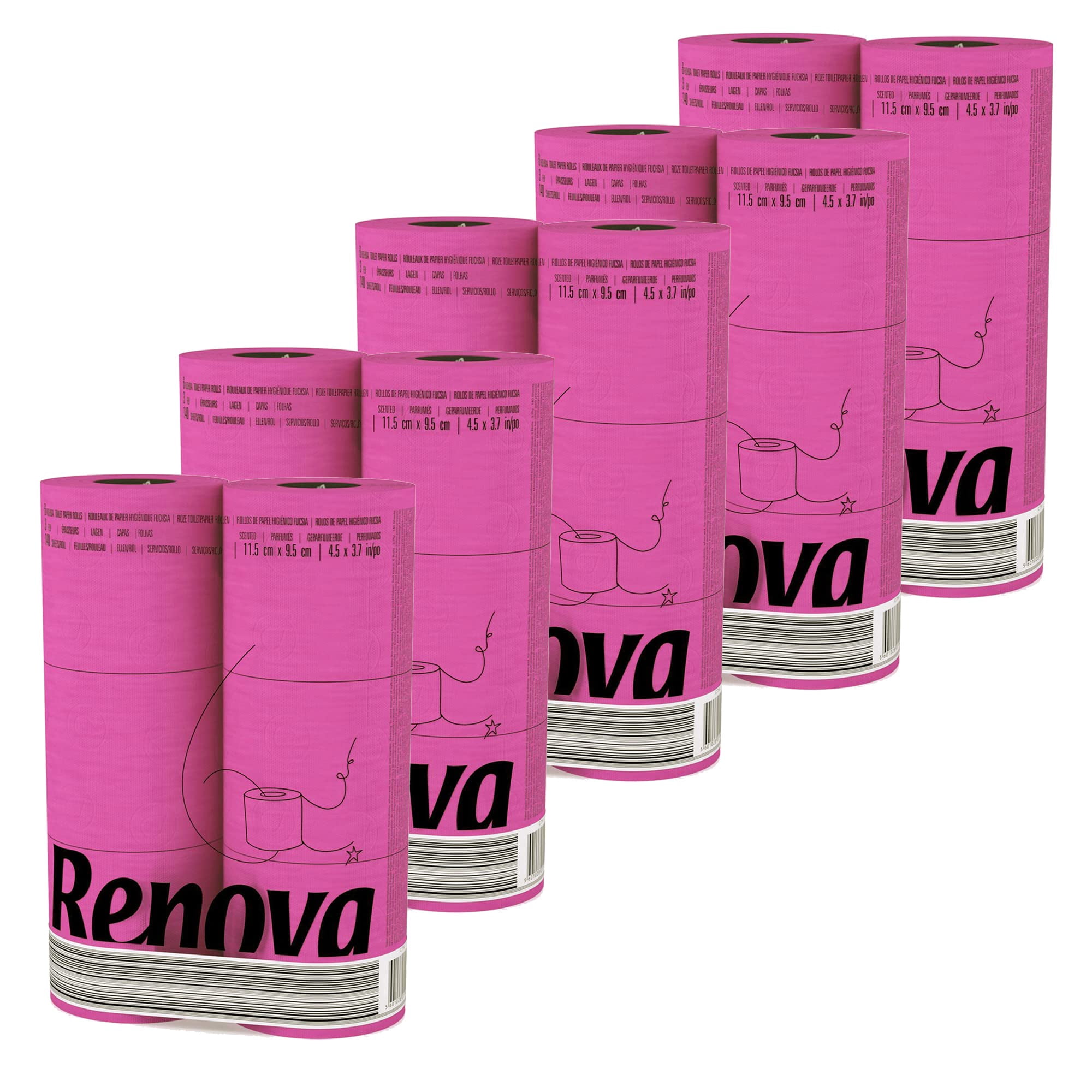 Luxury 3-Ply Toilet Paper 6 Rolls, 140 Sheets per Roll, Ultra Soft ...