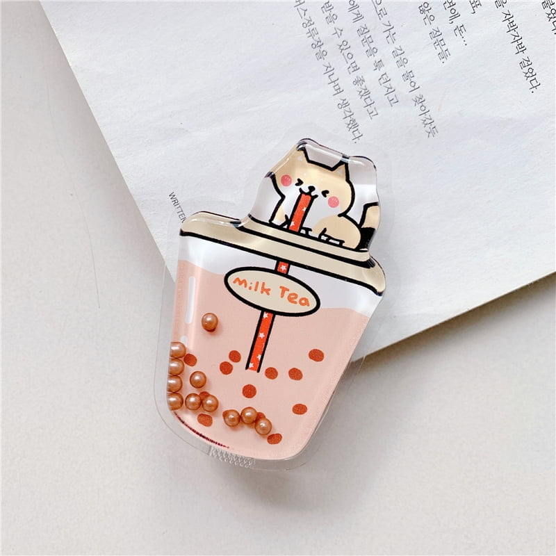 Luxury 3D Cartoon Quicksand Bag Expandable Phone Holder Grip Ring ...