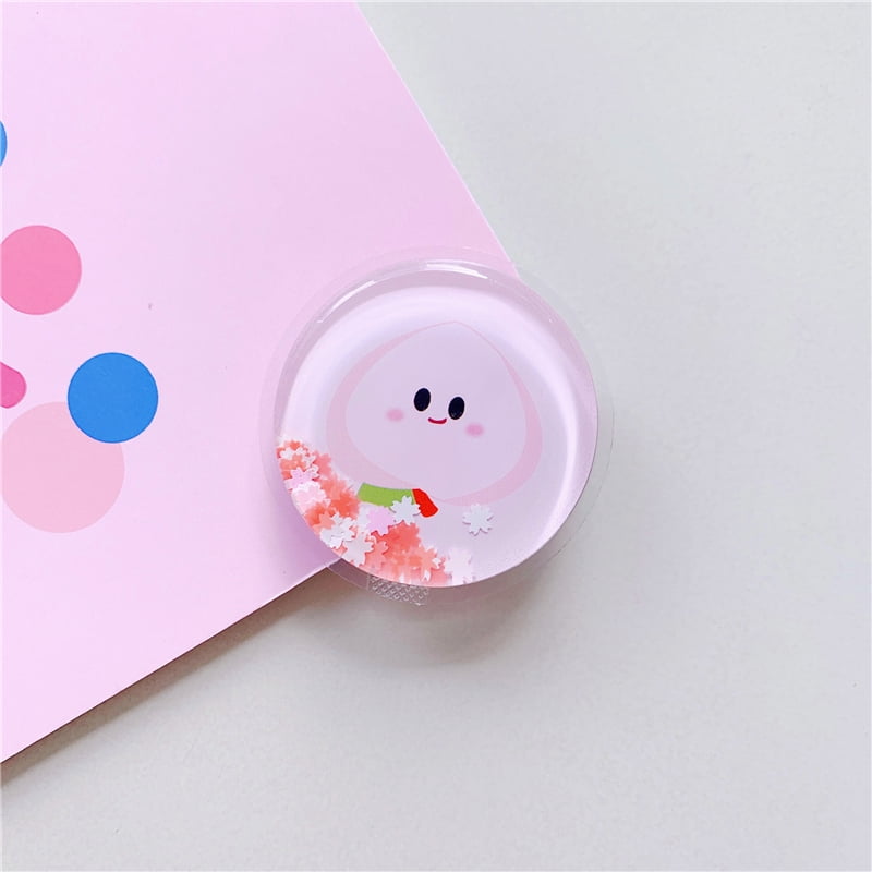 Luxury 3D Cartoon Quicksand Bag Expandable Phone Holder Grip Ring ...