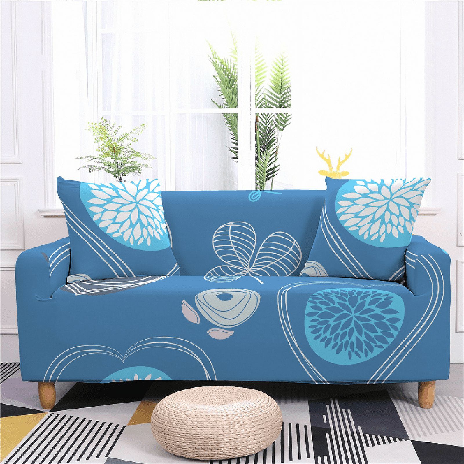 Luxury 3D Heart Love Print Sofa Cover Slipcover Stretch Sofa Covers for ...