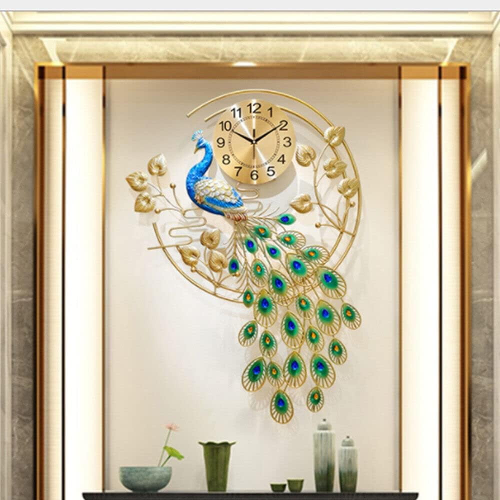 Luxury 3D Large Wall Clock Digital Wall Watch Metal Hanging Wall Clock ...