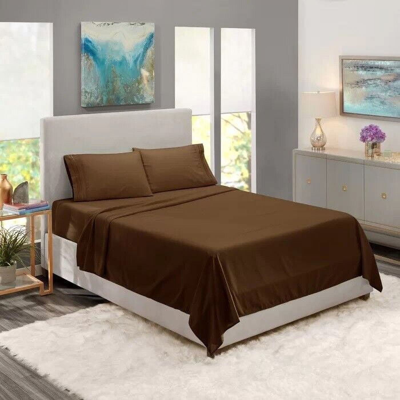 Luxury 4 Pcs Bed Sheet Deep Pocket 1900 Count 100% Egyptian Comfort Bed ...