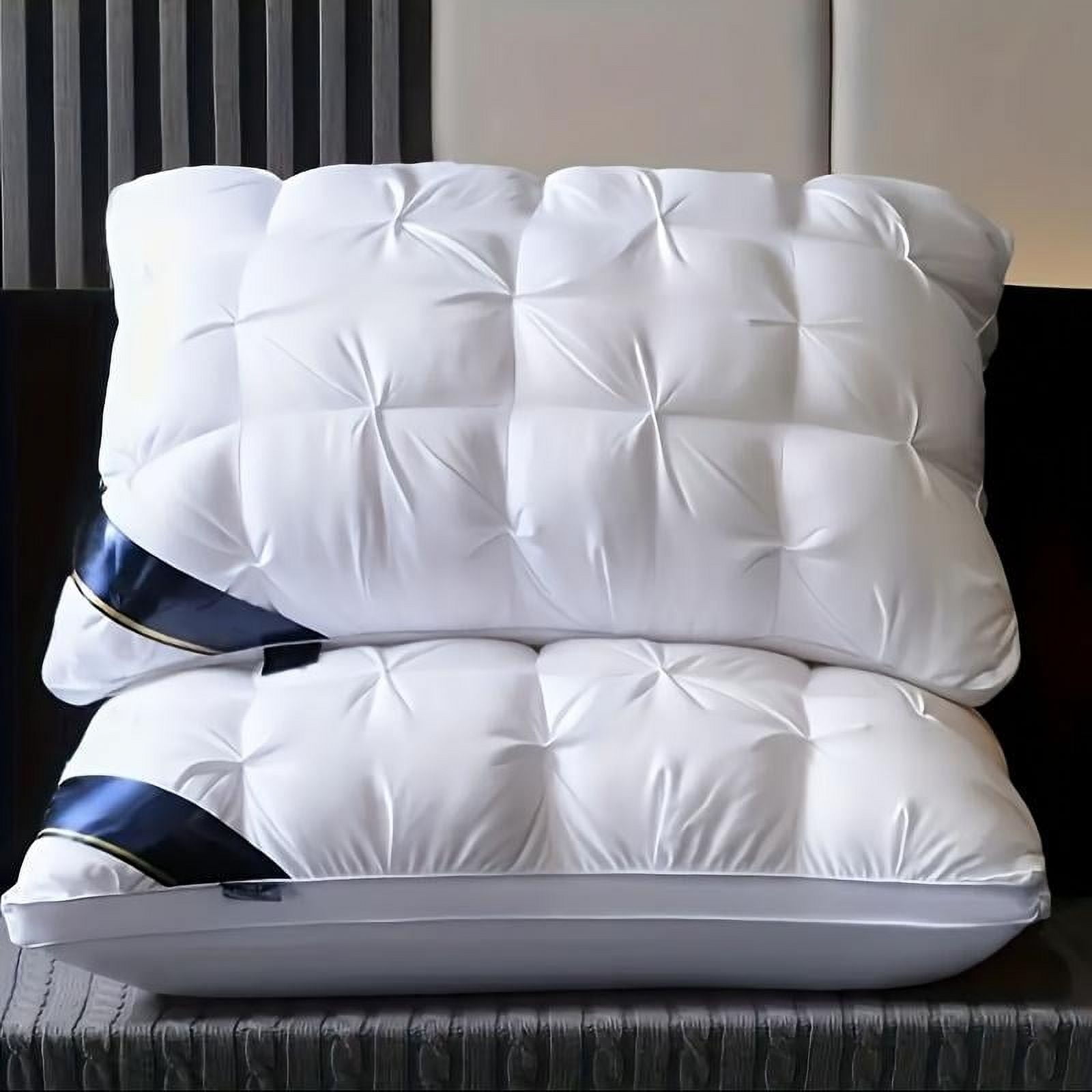 5-Star Hotel Quality Pillows 19x29 Inches Deep Sleep Neck Support Low ...