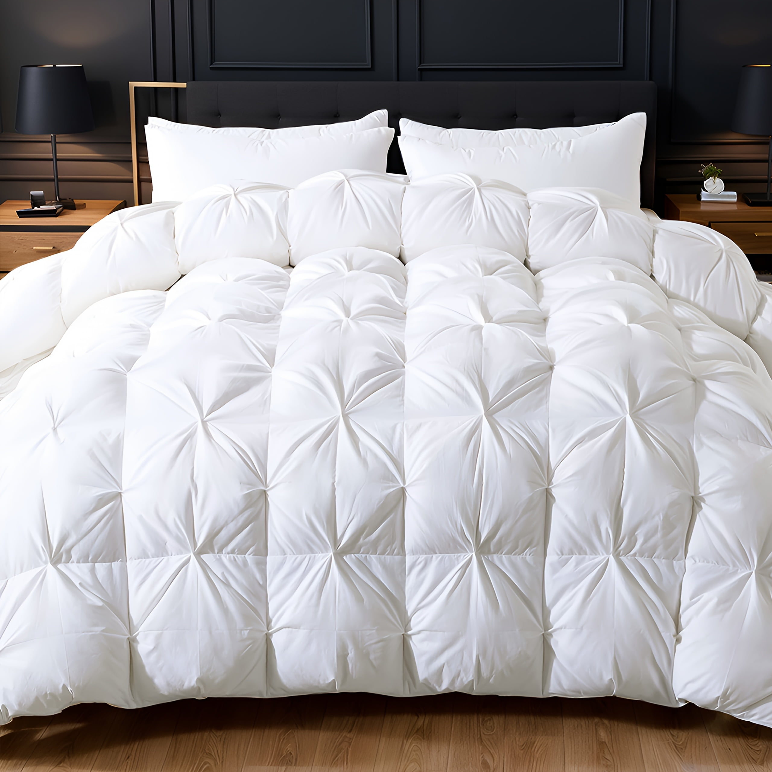 Luxury 800FP White Goose Down Comforter | All-Season 3D Baffle Box ...