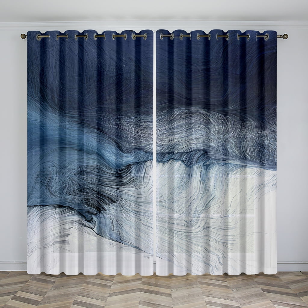 Luxury Abstract Geometric Marble Texture Window Curtains Blinds for ...