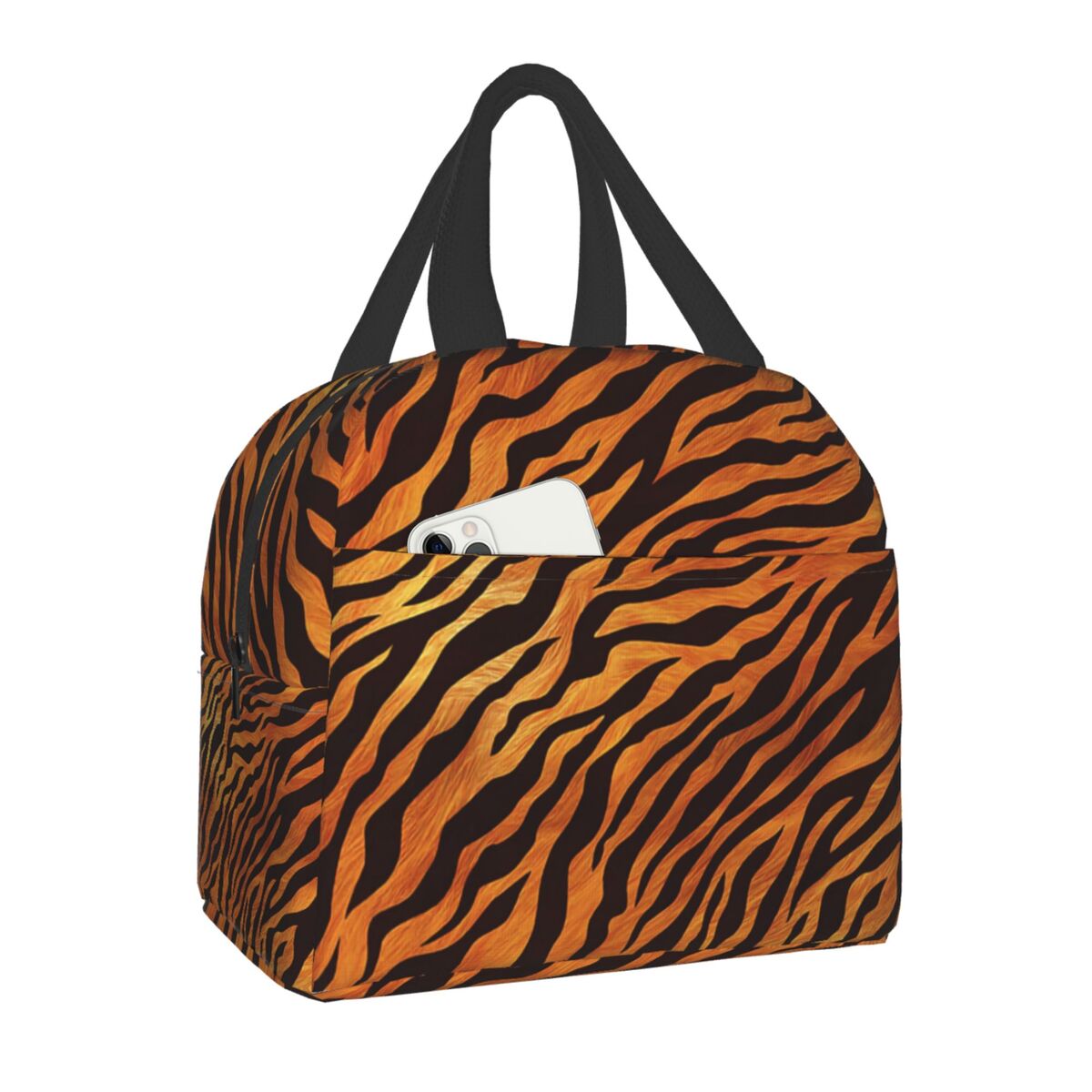 Luxury Animal Tiger Stripe Print Lunch Bag Men Women Cooler Thermal ...
