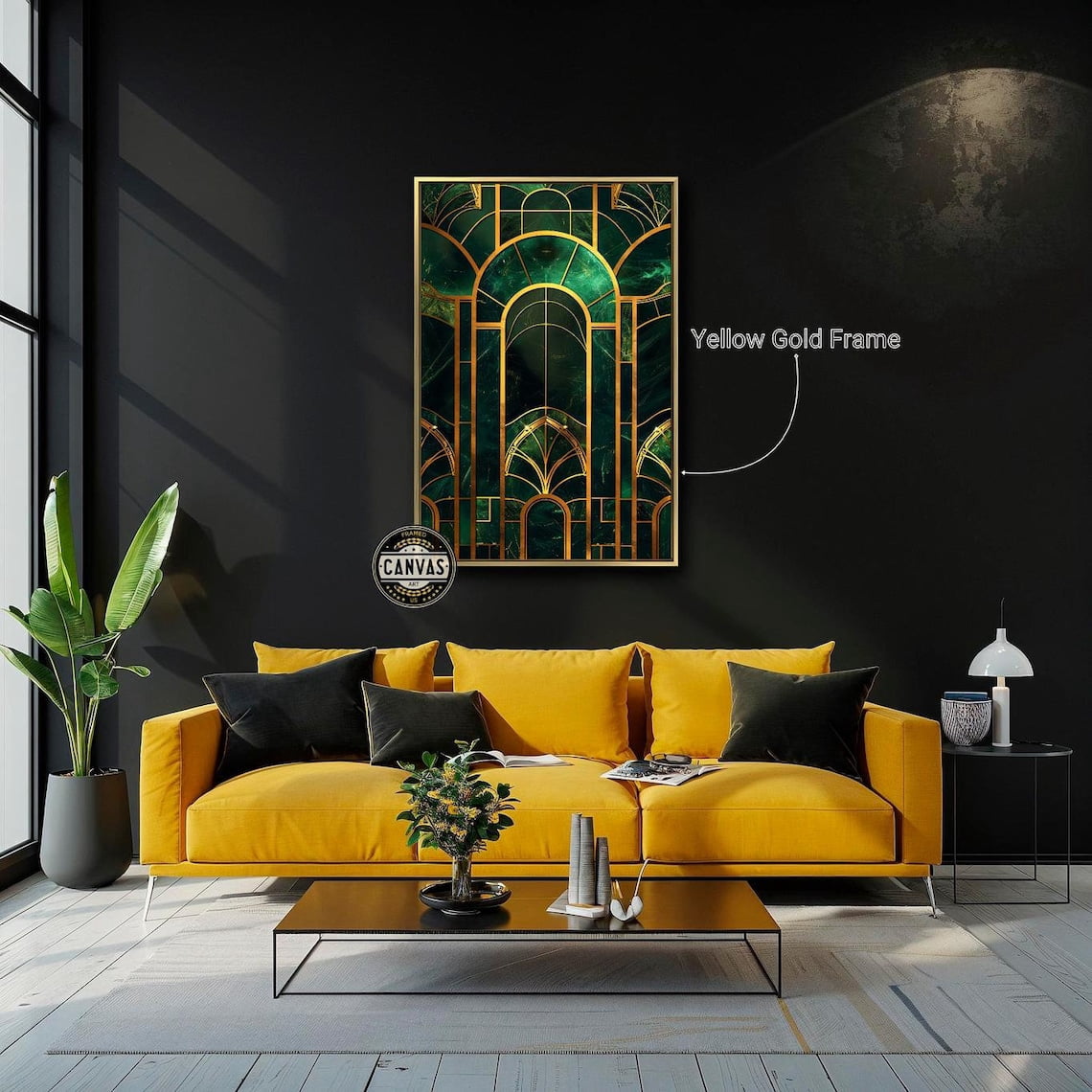 Luxury Art Deco Wall Elegant Stylish Art Deco Poster Green And Gold ...