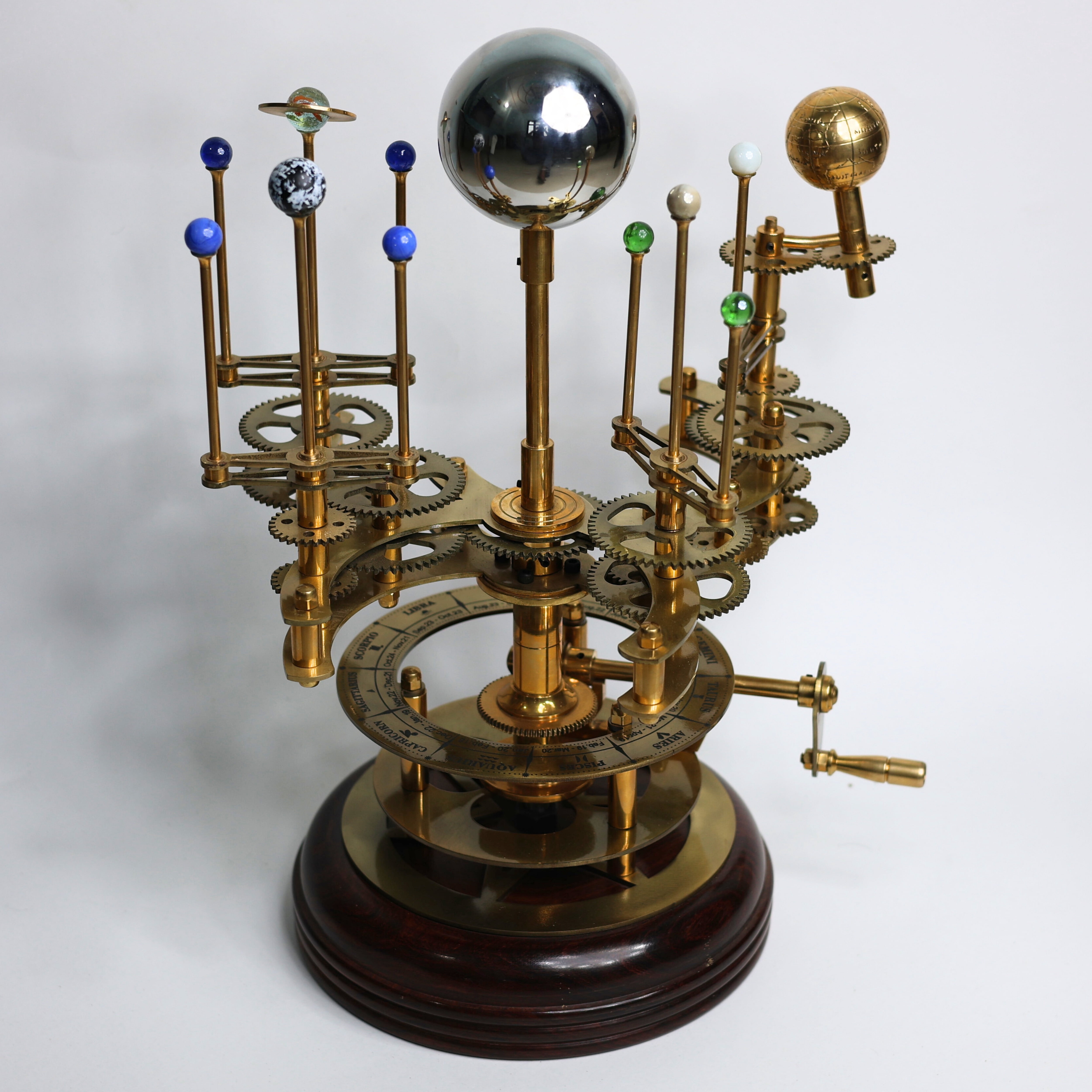 Luxury Art Piece for Book Shelves 17" Brass and Steel Orrery A ...