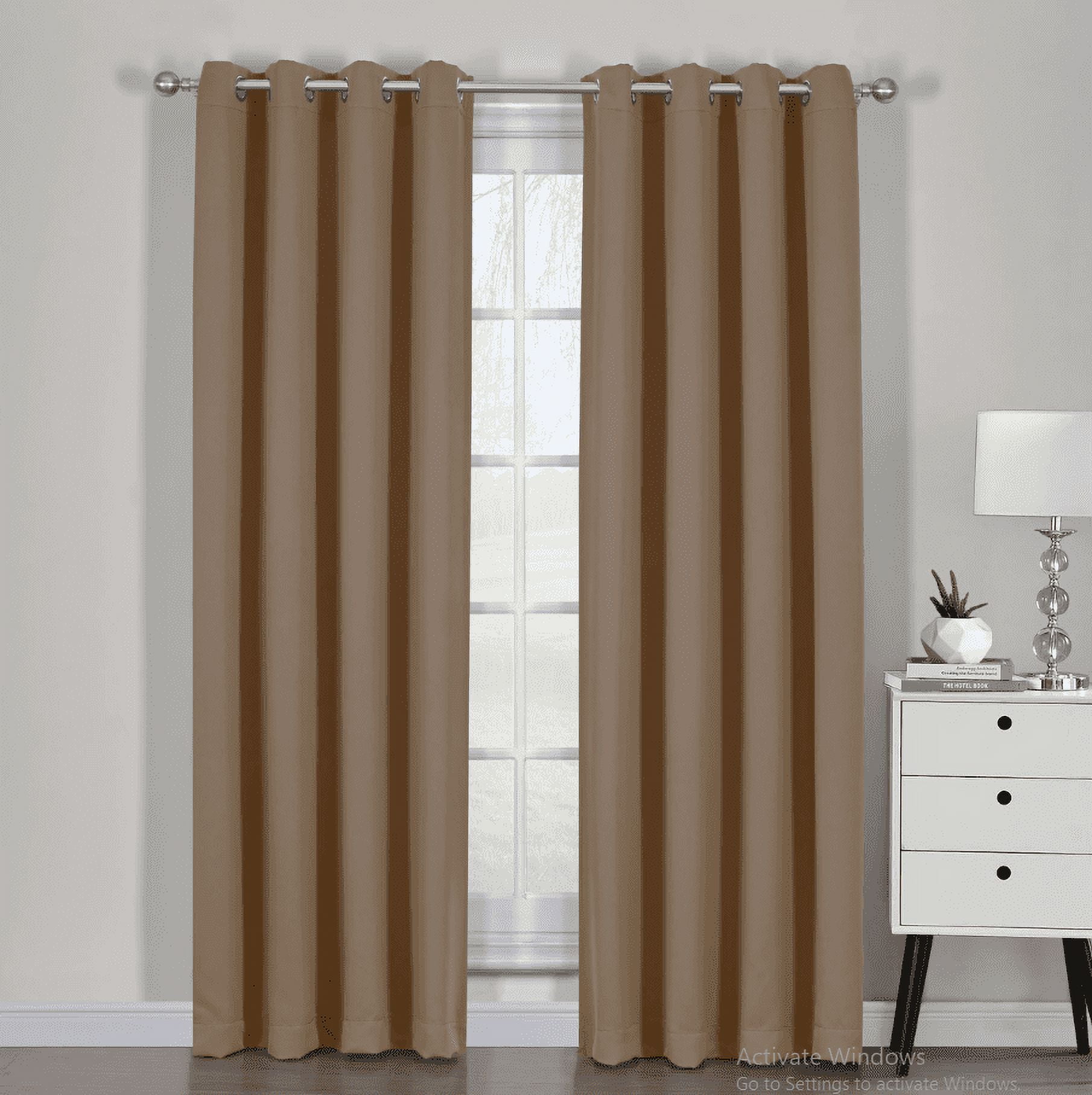 Luxury Ava Blackout Weave Curtain Panels With Tie Backs Pair (Set Of 2 ...