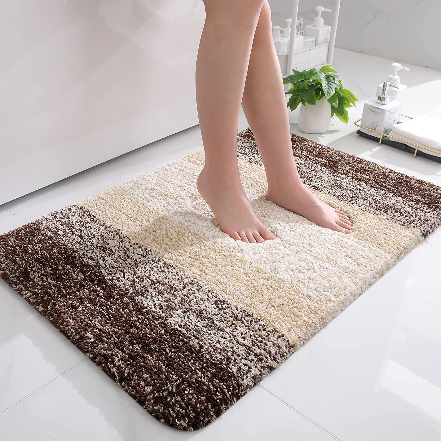 Luxury Bathroom Rug Mat 24x36, Extra Soft and Absorbent Microfiber Bath ...