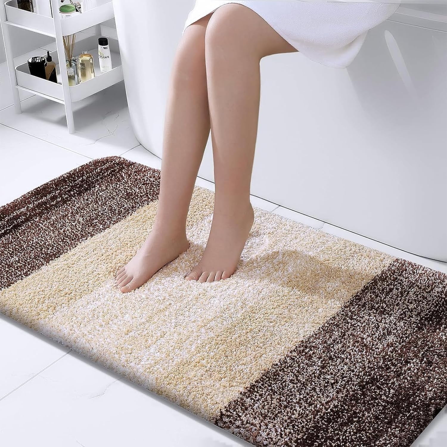 Luxury Bathroom Rug Mat 24x47, Extra Soft and Absorbent Microfiber Bath ...