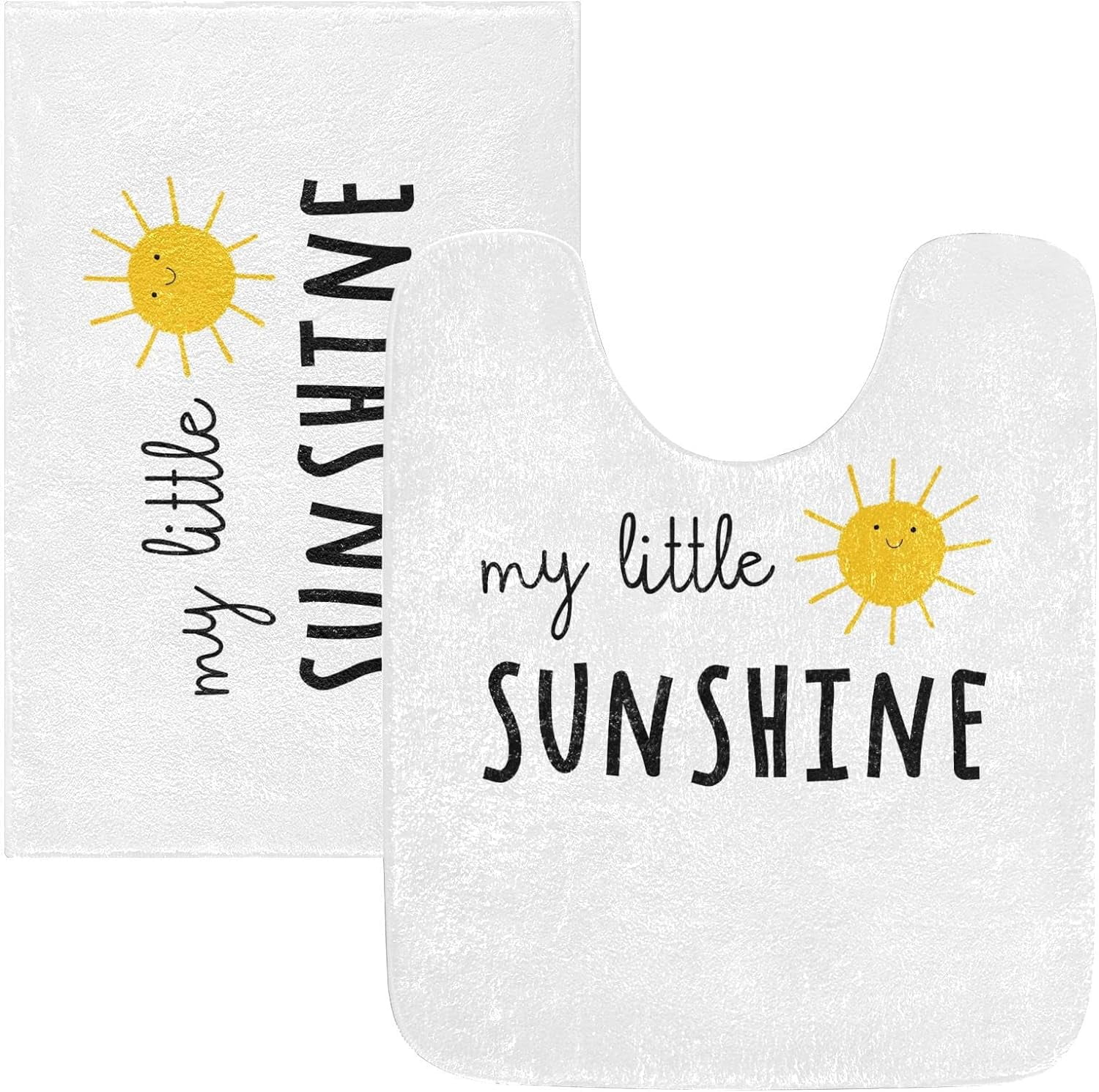 Luxury Bathroom Rug Set 2 PCS, My Little Sunshine Soft Absorbent Bath ...