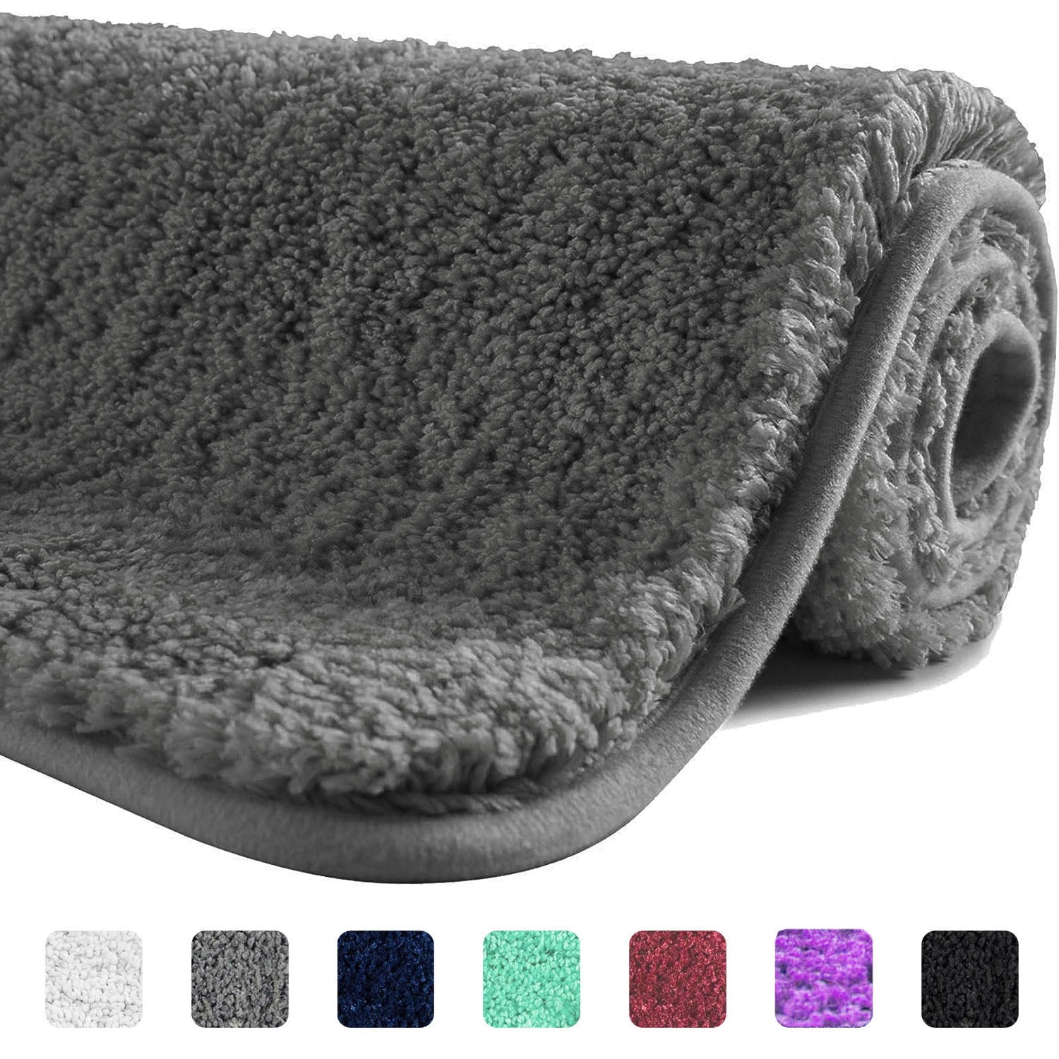 Luxury Bathroom Rugs Non Slip, Large Gray Bath Rugs for Bathroom Decor ...