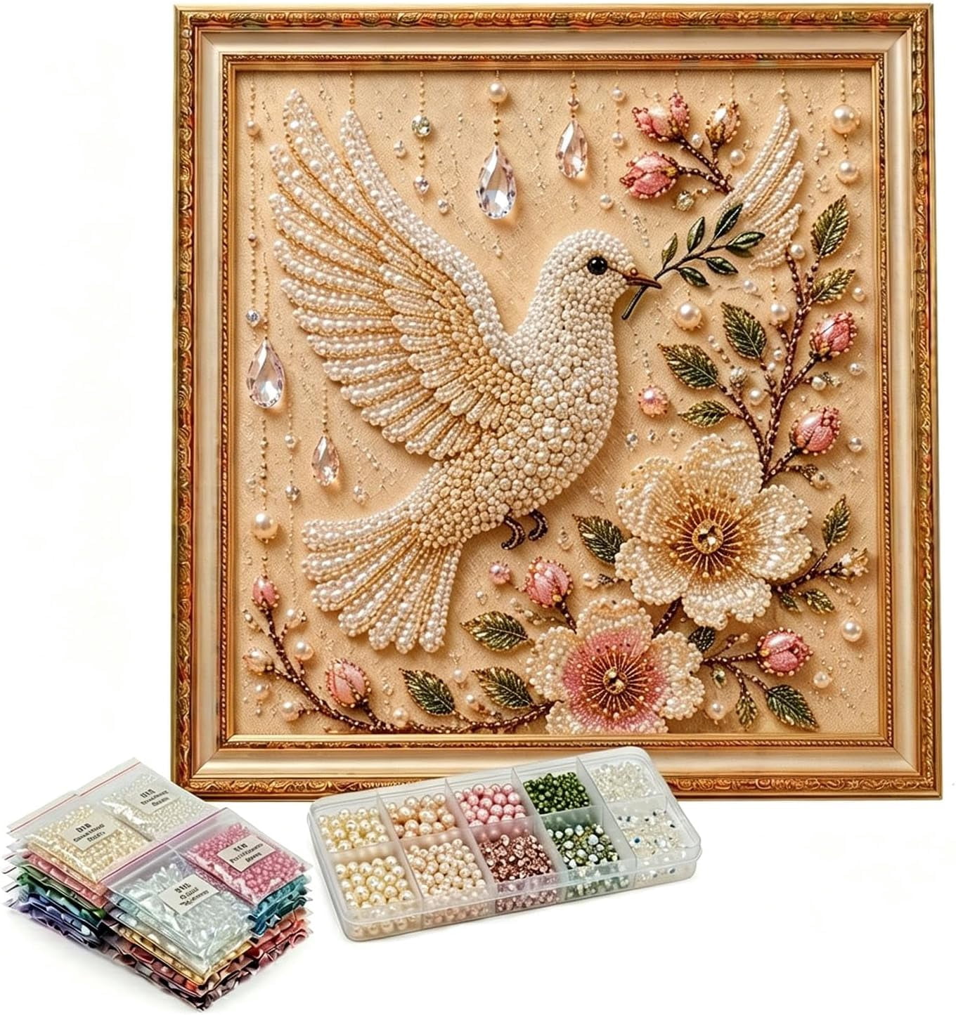 Luxury Bird Pearl Art DIY Kit,DIY Pearl Art Painting Kit for Adults ...