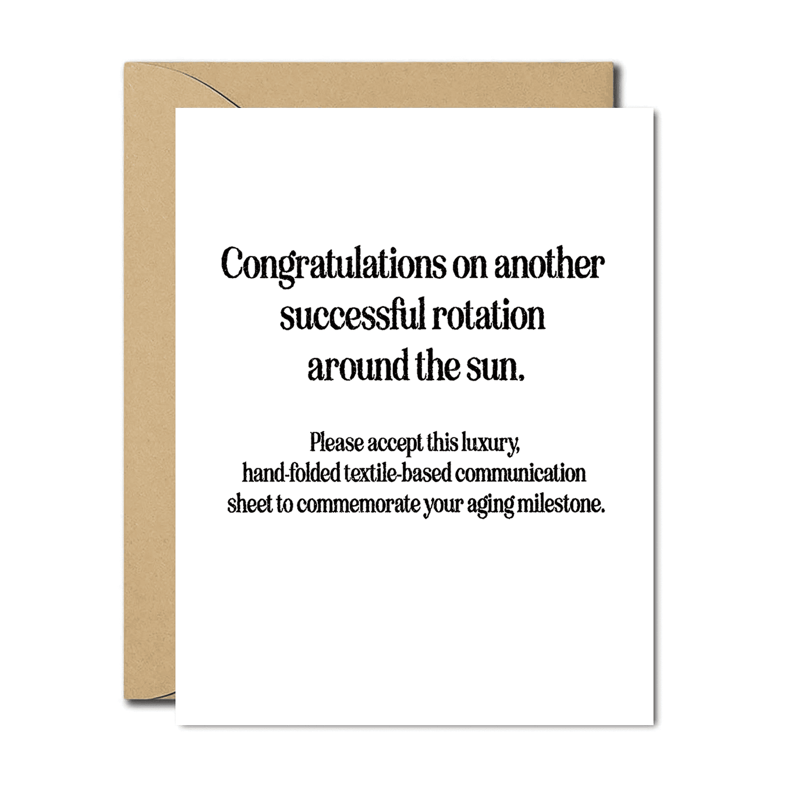 Luxury Birthday Card – "Congratulations on Another Successful Rotation ...
