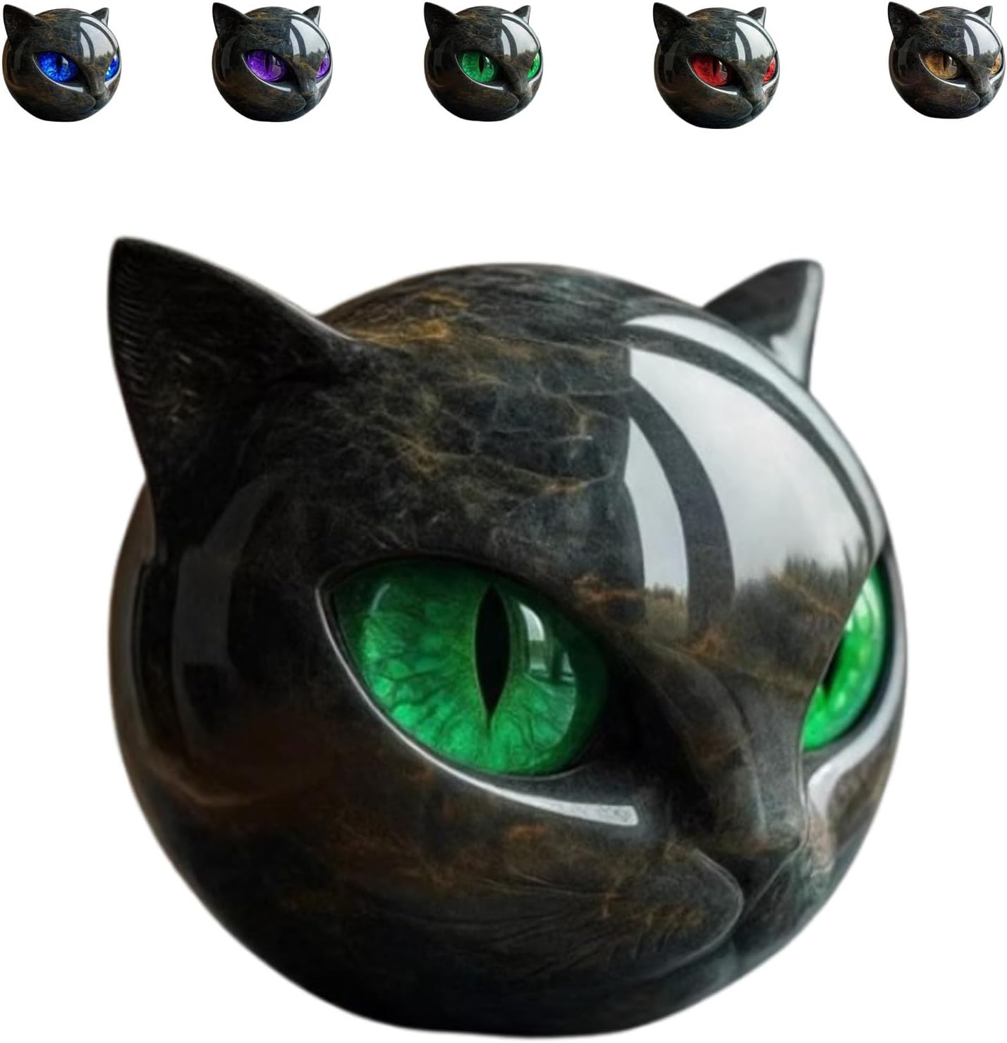 Luxury Black Cat Stone Sculpture – Elegant Home Décor & Gift-Ready Art ...