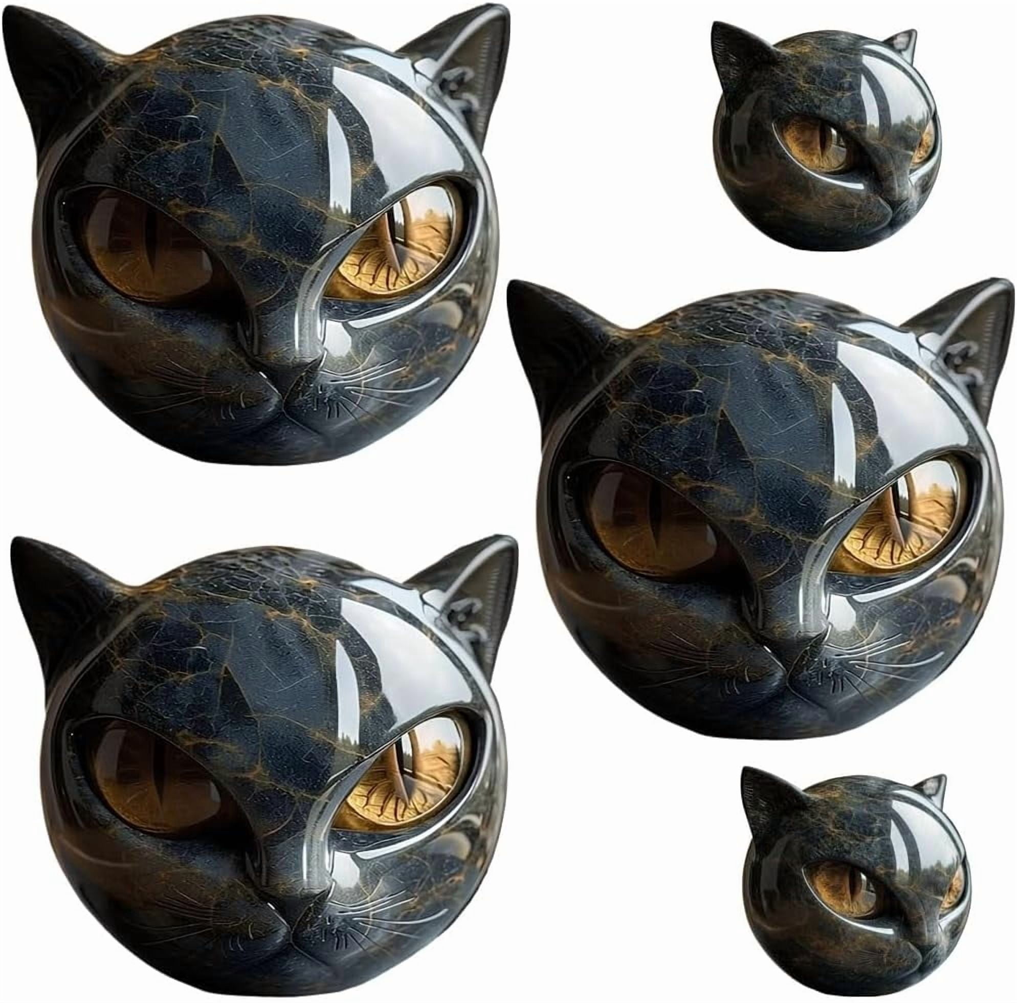 Luxury Black Cat Stone Sculpture – Elegant Home Décor & Gift-Ready Art ...