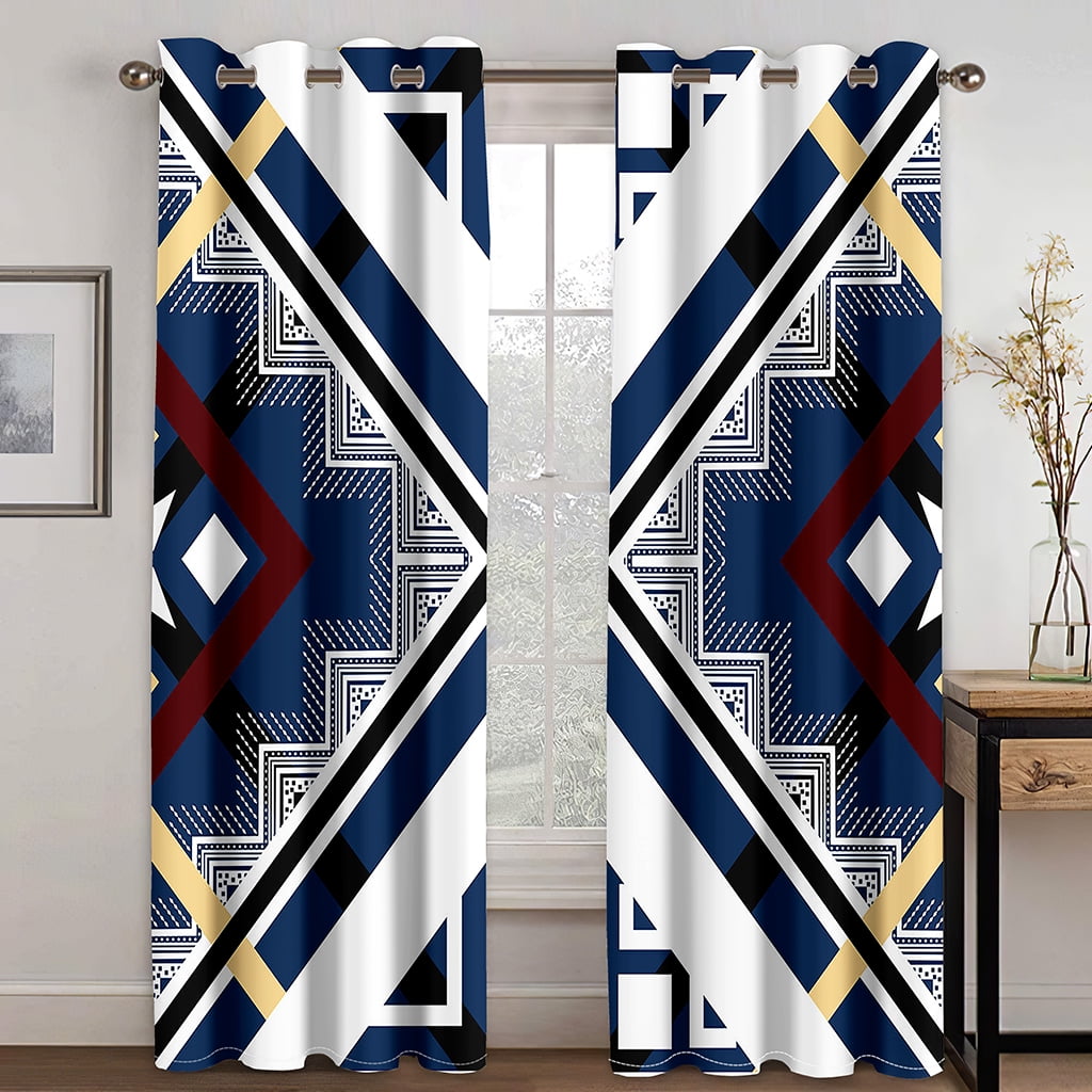 Luxury Black Gold Esthetic Geometric Abstrat Window Curtains Blinds for ...
