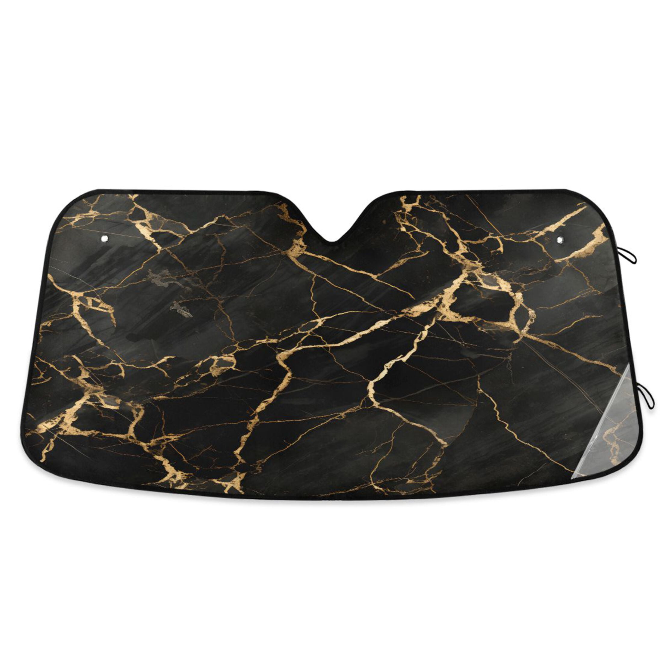 Luxury Black Gold Marble Car Windshield Sun Shade Foldable Car Front ...