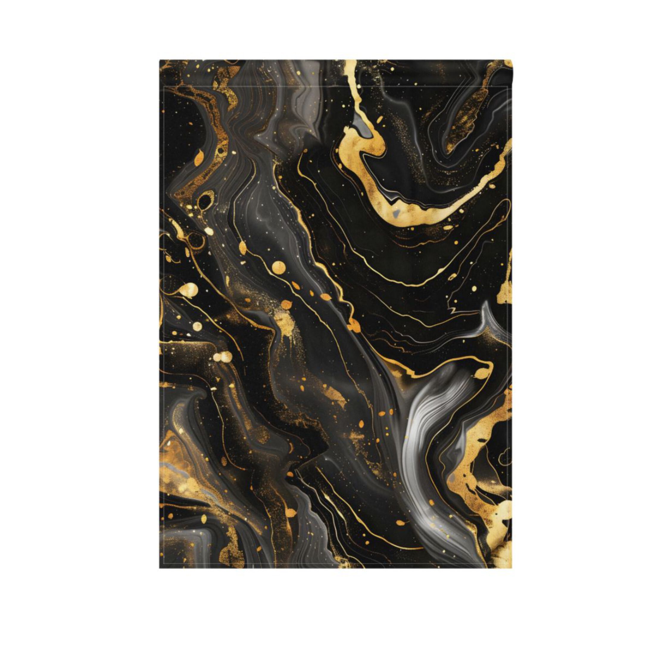 Luxury Black Gold Marble Garden Flag 28"x40" Double-Sided Yard Flags ...