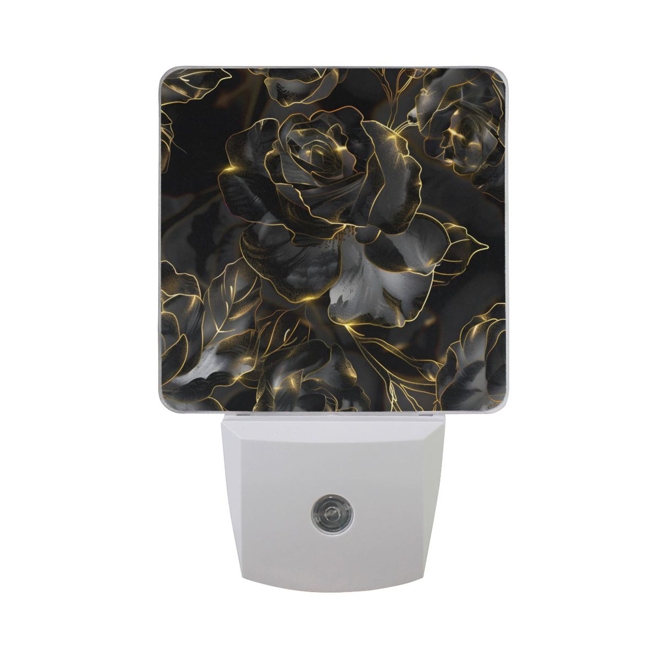 Luxury Black Rose Night Light 2 Pack LED Nightlight Plug into Wall Dusk ...