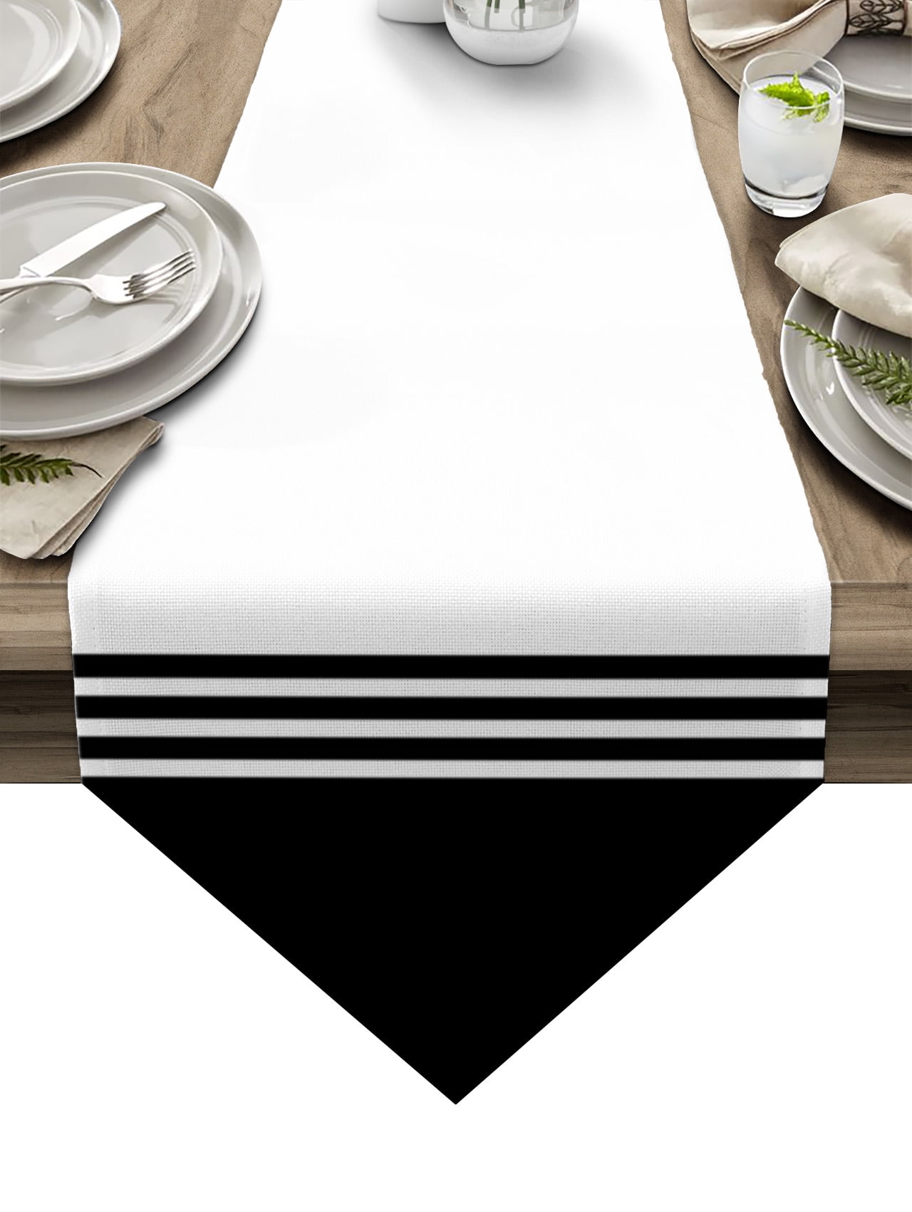 Luxury Black Yellow Stripes Table Runner Coffee Table Wedding Banquet ...