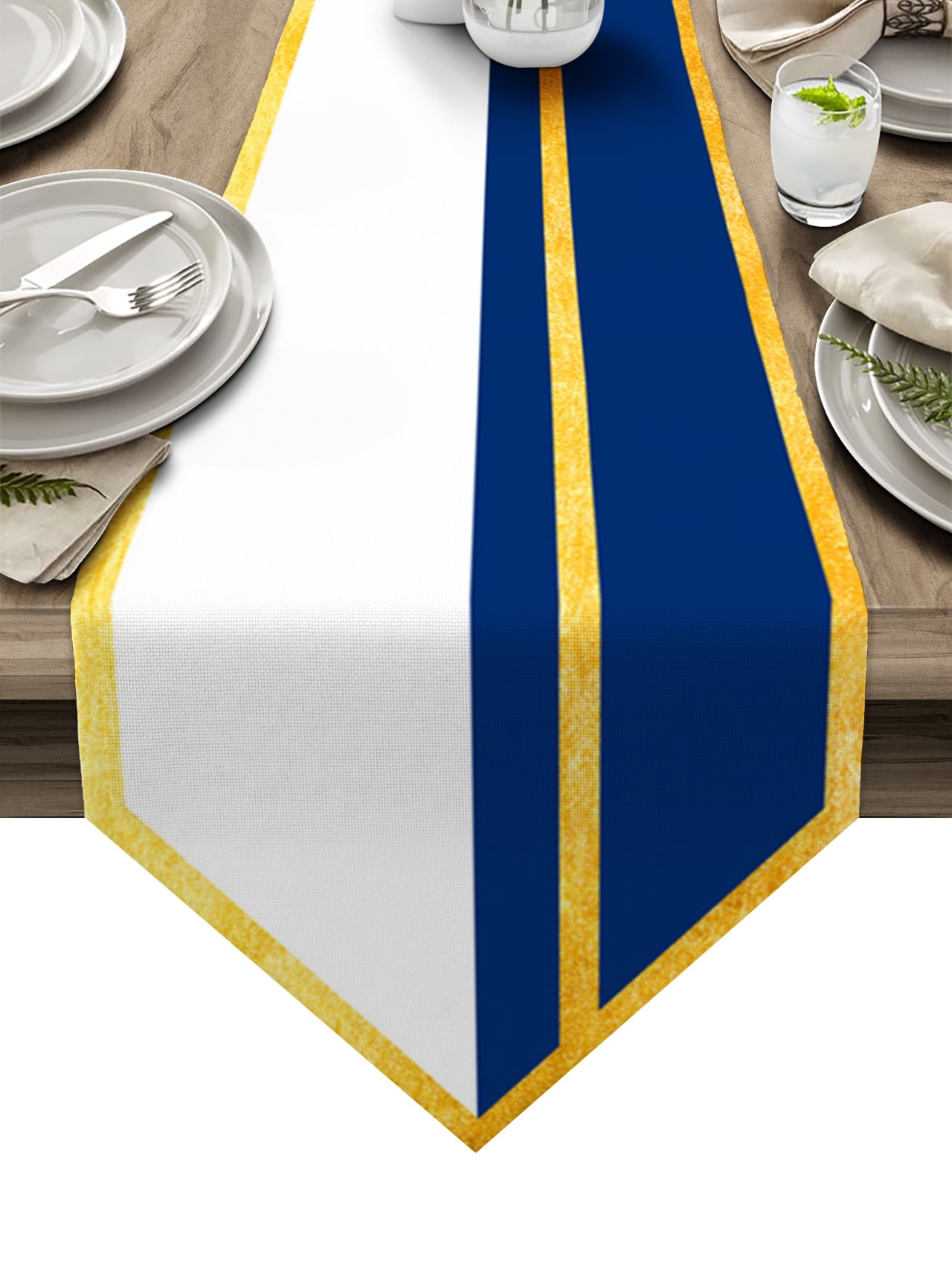 Luxury Black Yellow Stripes Table Runner Coffee Table Wedding Banquet ...